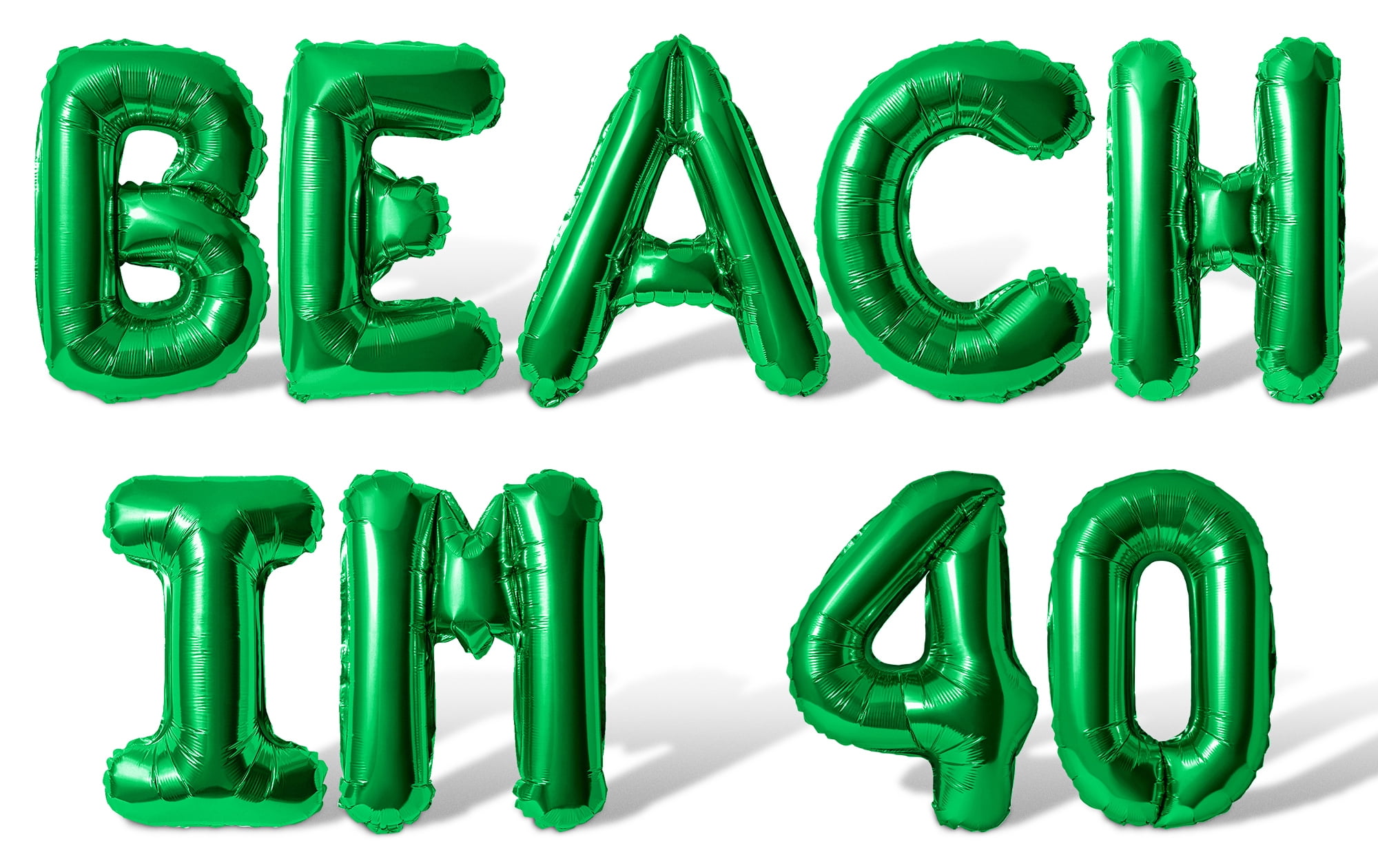 Letter Balloons - BEACH IM 40 16" Inch Alphabet Letters Foil Mylar ...