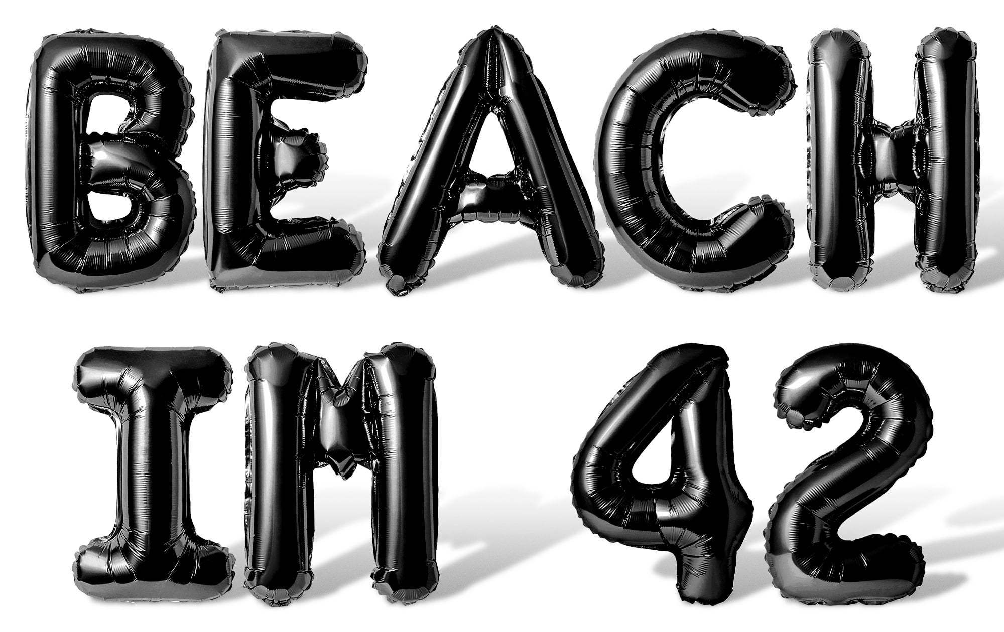 Letter Balloons - BEACH IM 42 16" Inch Alphabet Letters Foil Mylar ...