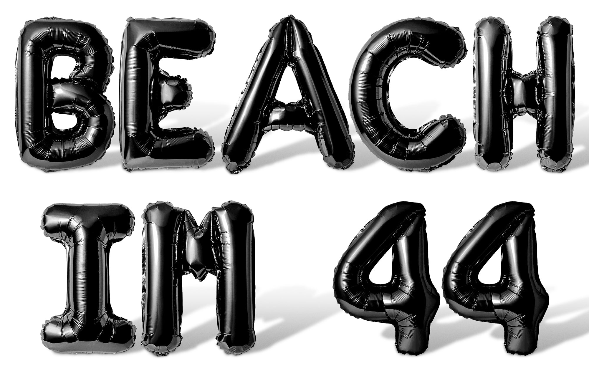 Letter Balloons - BEACH IM 44 16" Inch Alphabet Letters Foil Mylar ...