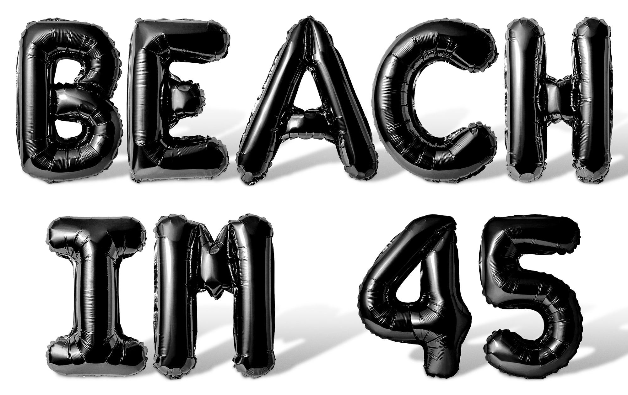 Letter Balloons - BEACH IM 45 16" Inch Alphabet Letters Foil Mylar ...