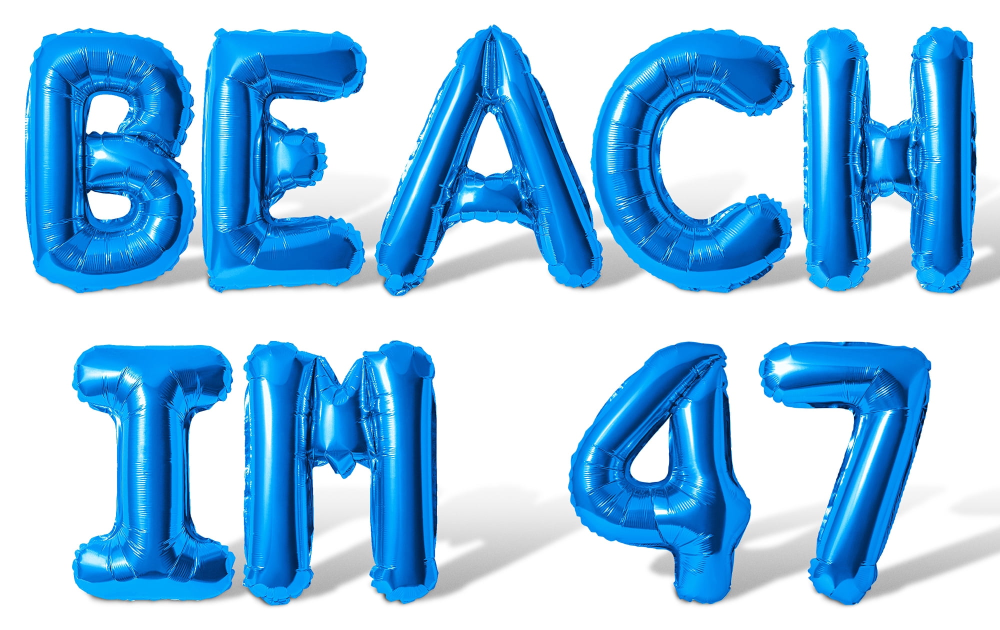 Letter Balloons - BEACH IM 47 16" Inch Alphabet Letters Foil Mylar ...