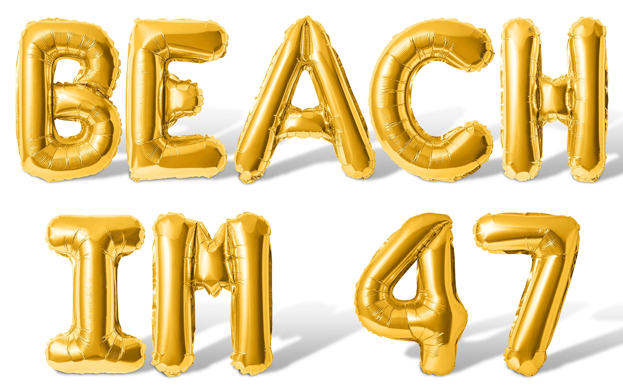 Letter Balloons - BEACH IM 47 16" Inch Alphabet Letters Foil Mylar ...