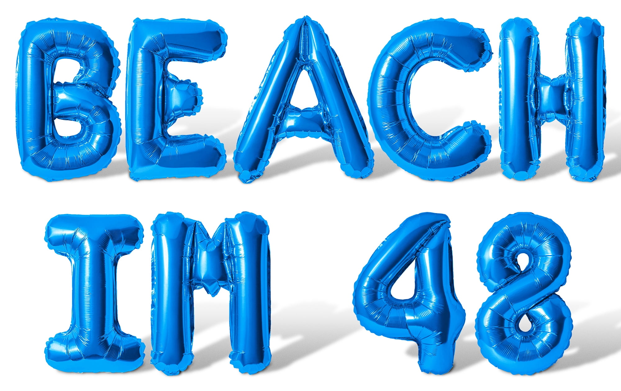Letter Balloons - BEACH IM 48 16" Inch Alphabet Letters Foil Mylar ...