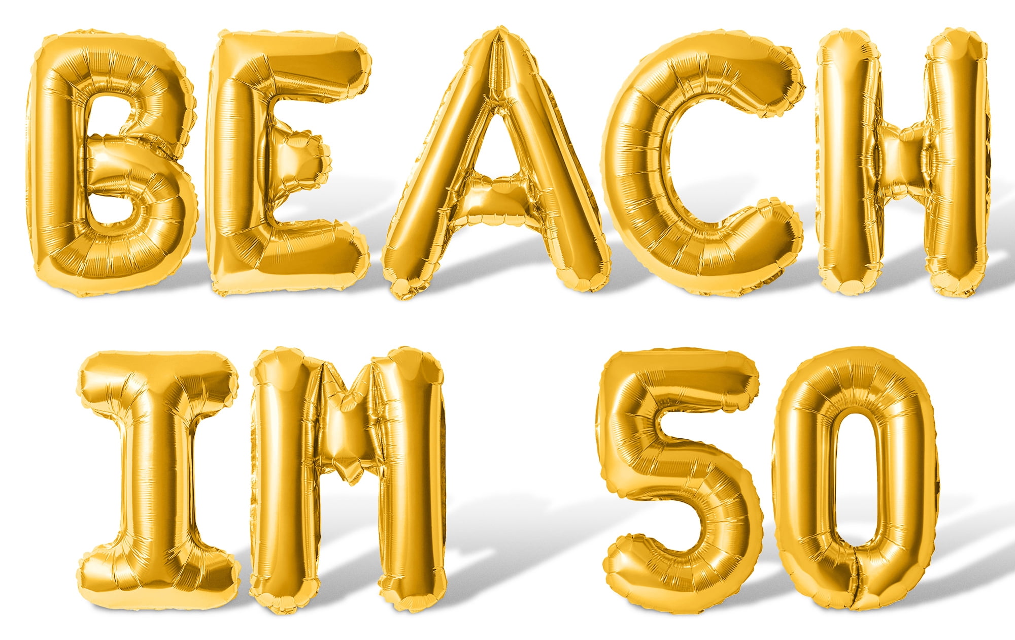 Letter Balloons - BEACH IM 50 16" Inch Alphabet Letters Foil Mylar ...