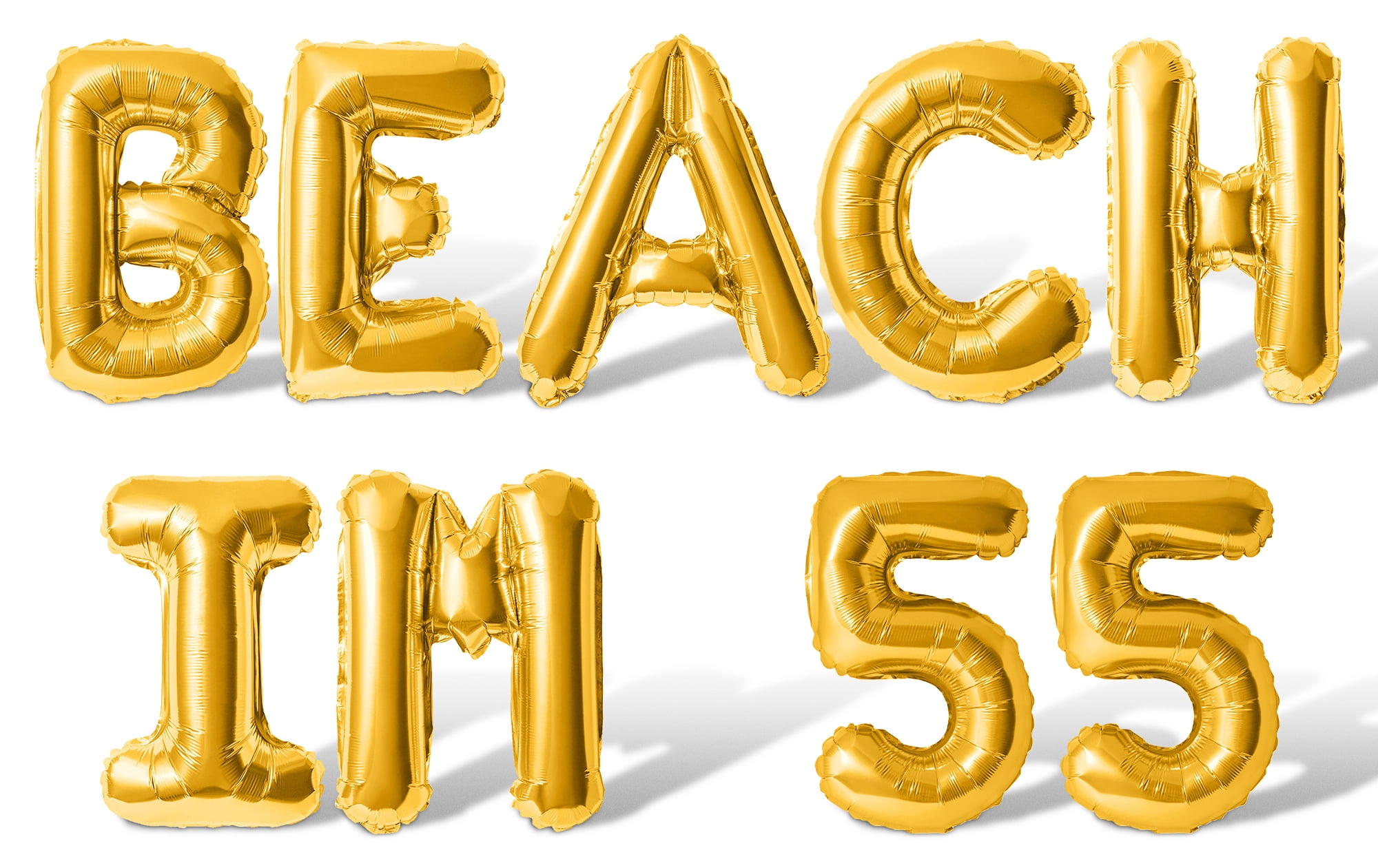 Letter Balloons - BEACH IM 55 16" Inch Alphabet Letters Foil Mylar ...