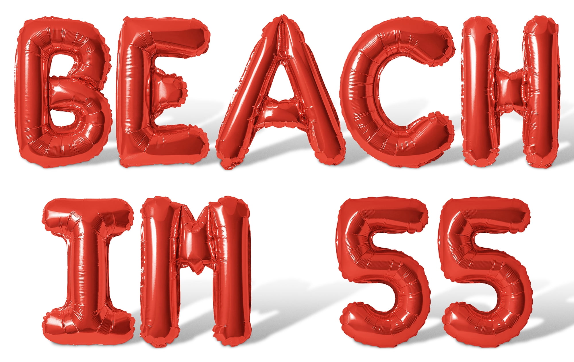 Letter Balloons - BEACH IM 55 16" Inch Alphabet Letters Foil Mylar ...