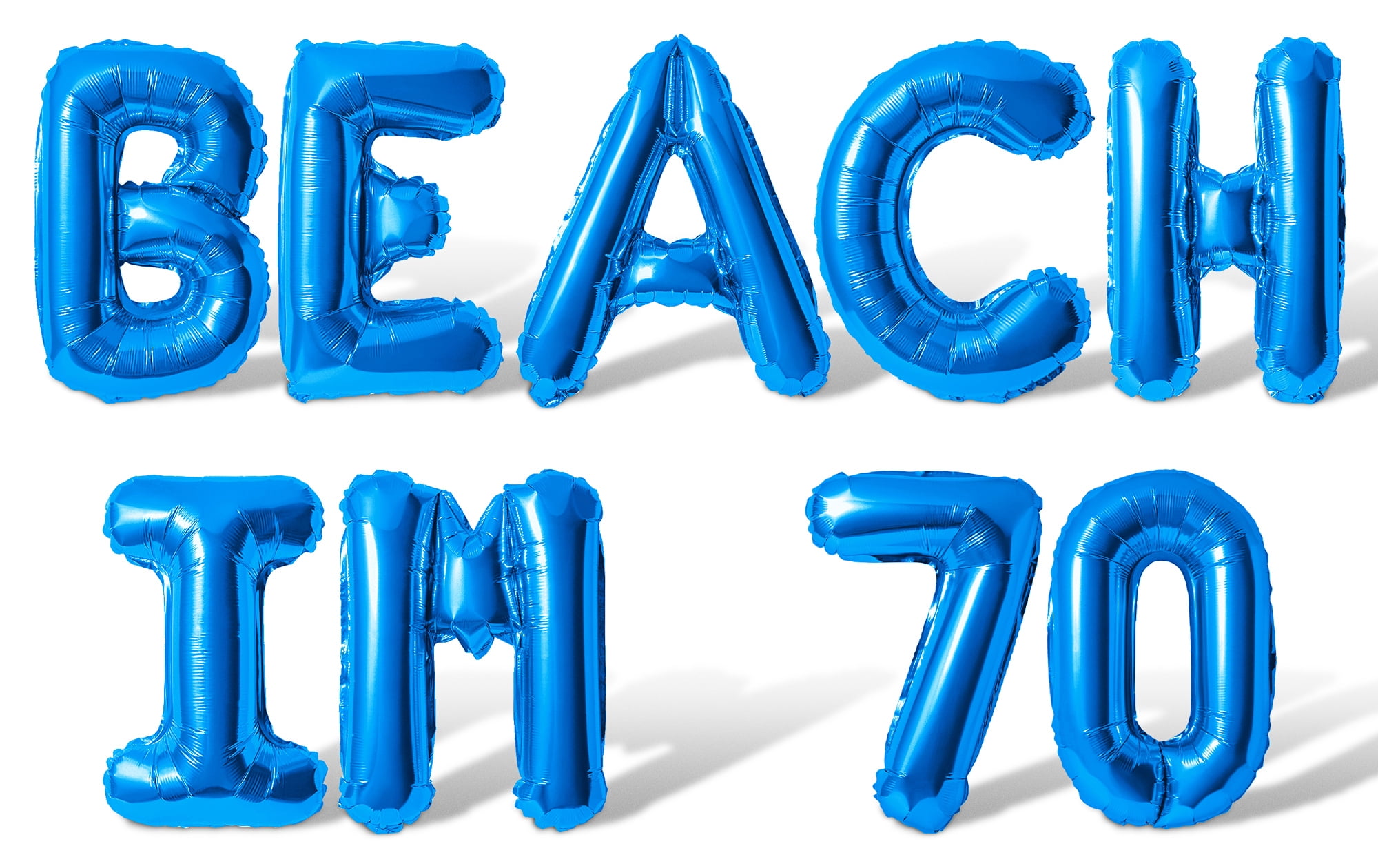 Letter Balloons - BEACH IM 70 16" Inch Alphabet Letters Foil Mylar ...