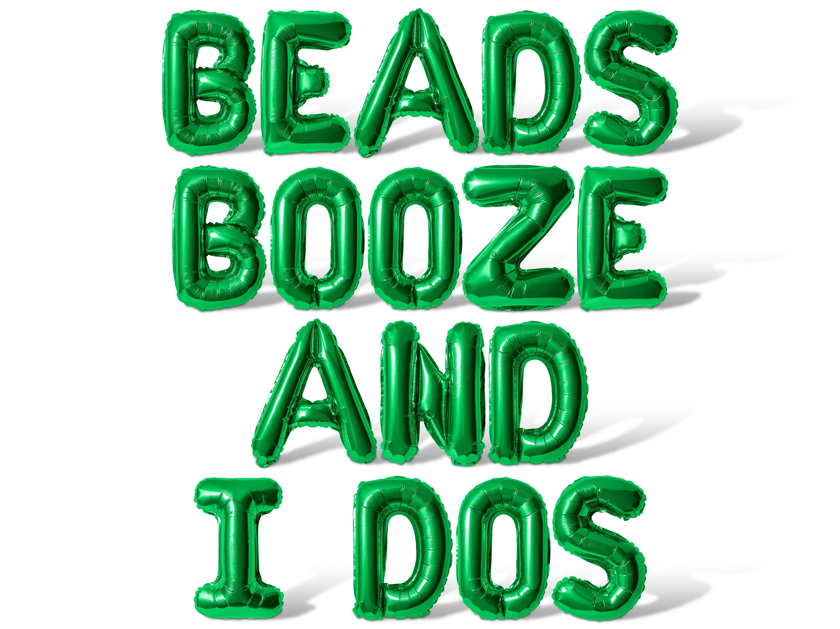 Letter Balloons - BEADS BOOZE AND I DOS 16" Inch Alphabet Letters Foil ...