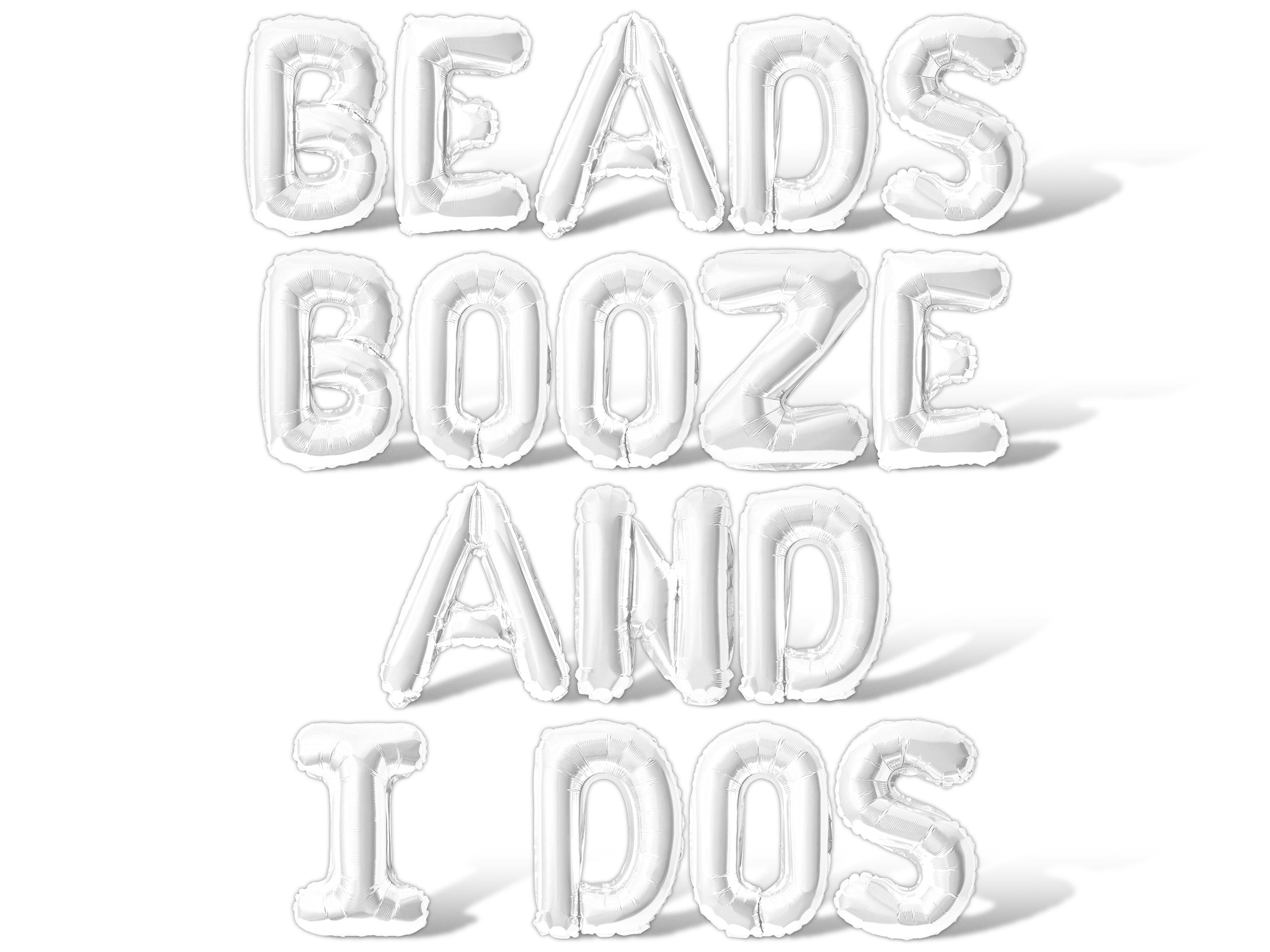 Letter Balloons - BEADS BOOZE AND I DOS 16" Inch Alphabet Letters Foil ...