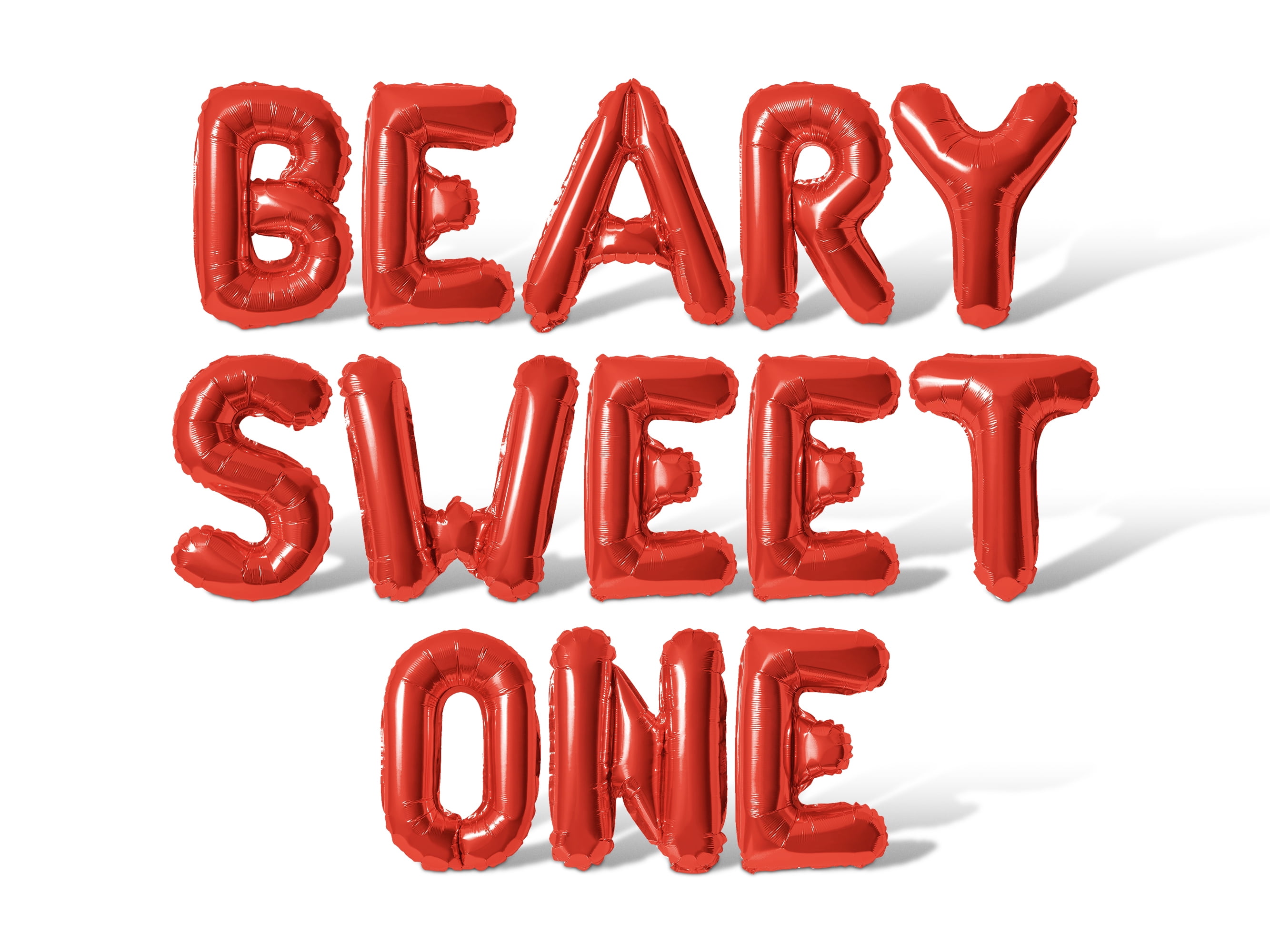 Letter Balloons - BEARY SWEET ONE 16" Inch Alphabet Letters Foil Mylar ...