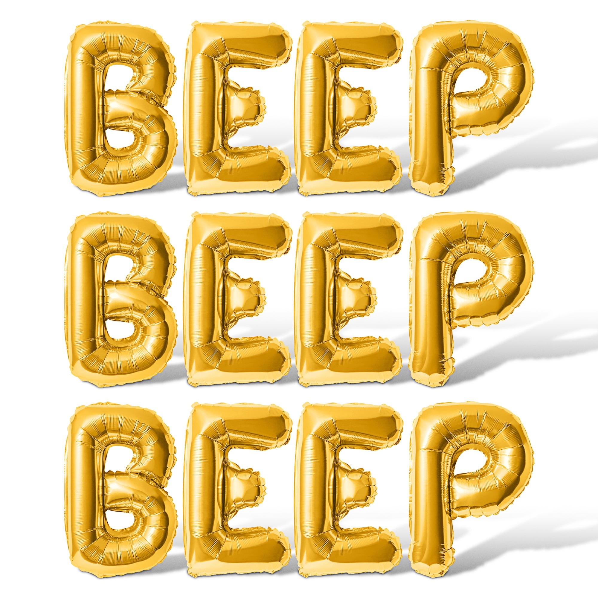 Letter Balloons - BEEP BEEP BEEP 16" Inch Alphabet Letters Foil Mylar ...