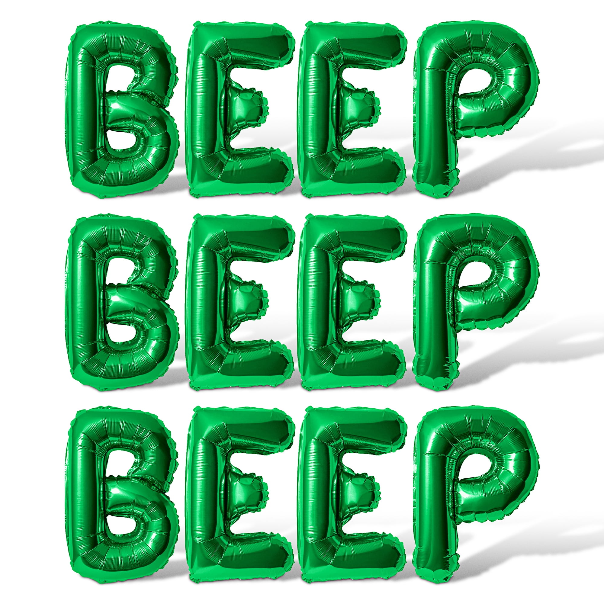 Letter Balloons - BEEP BEEP BEEP 16" Inch Alphabet Letters Foil Mylar ...
