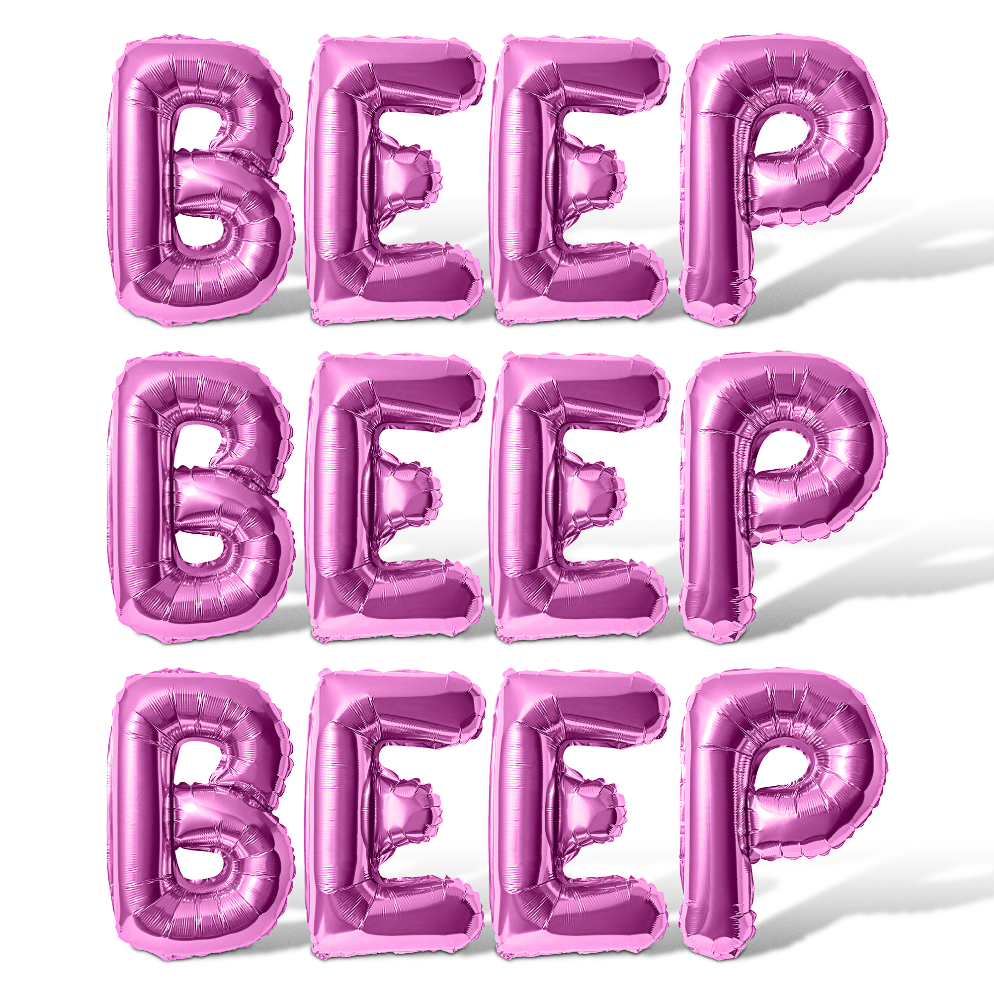Letter Balloons - BEEP BEEP BEEP 16" Inch Alphabet Letters Foil Mylar Balloon Birthday Party ...