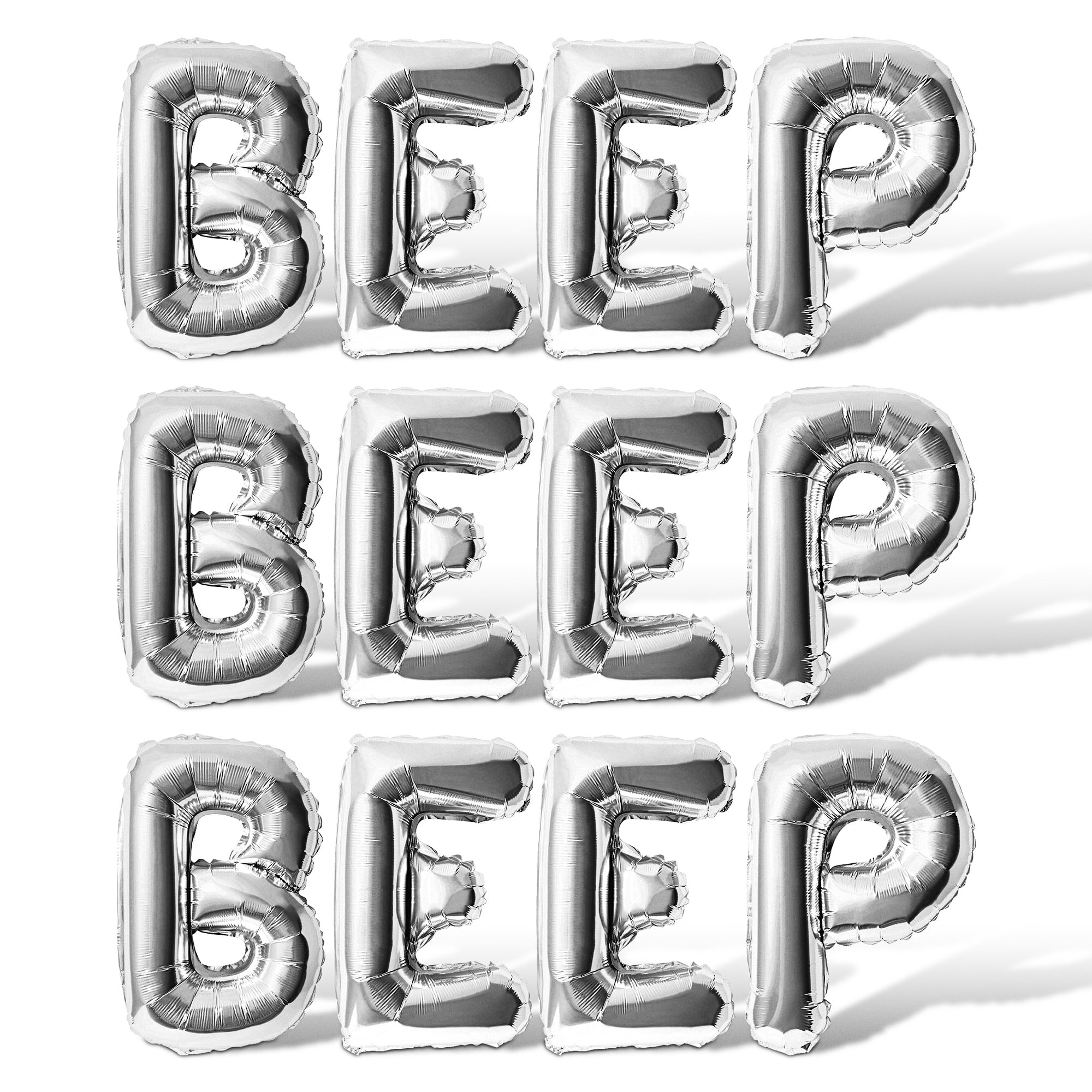 Letter Balloons - BEEP BEEP BEEP 16" Inch Alphabet Letters Foil Mylar ...