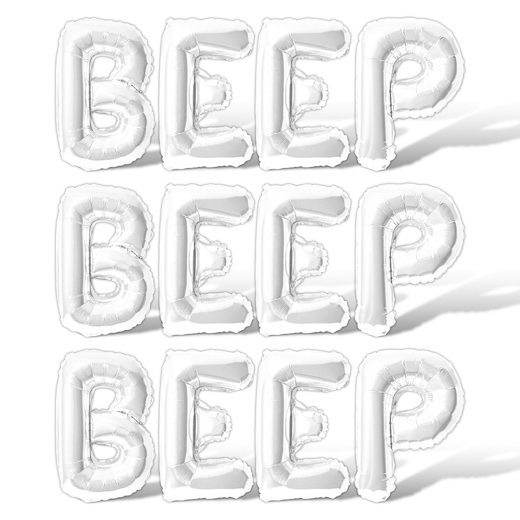 Letter Balloons - BEEP BEEP BEEP 16" Inch Alphabet Letters Foil Mylar ...