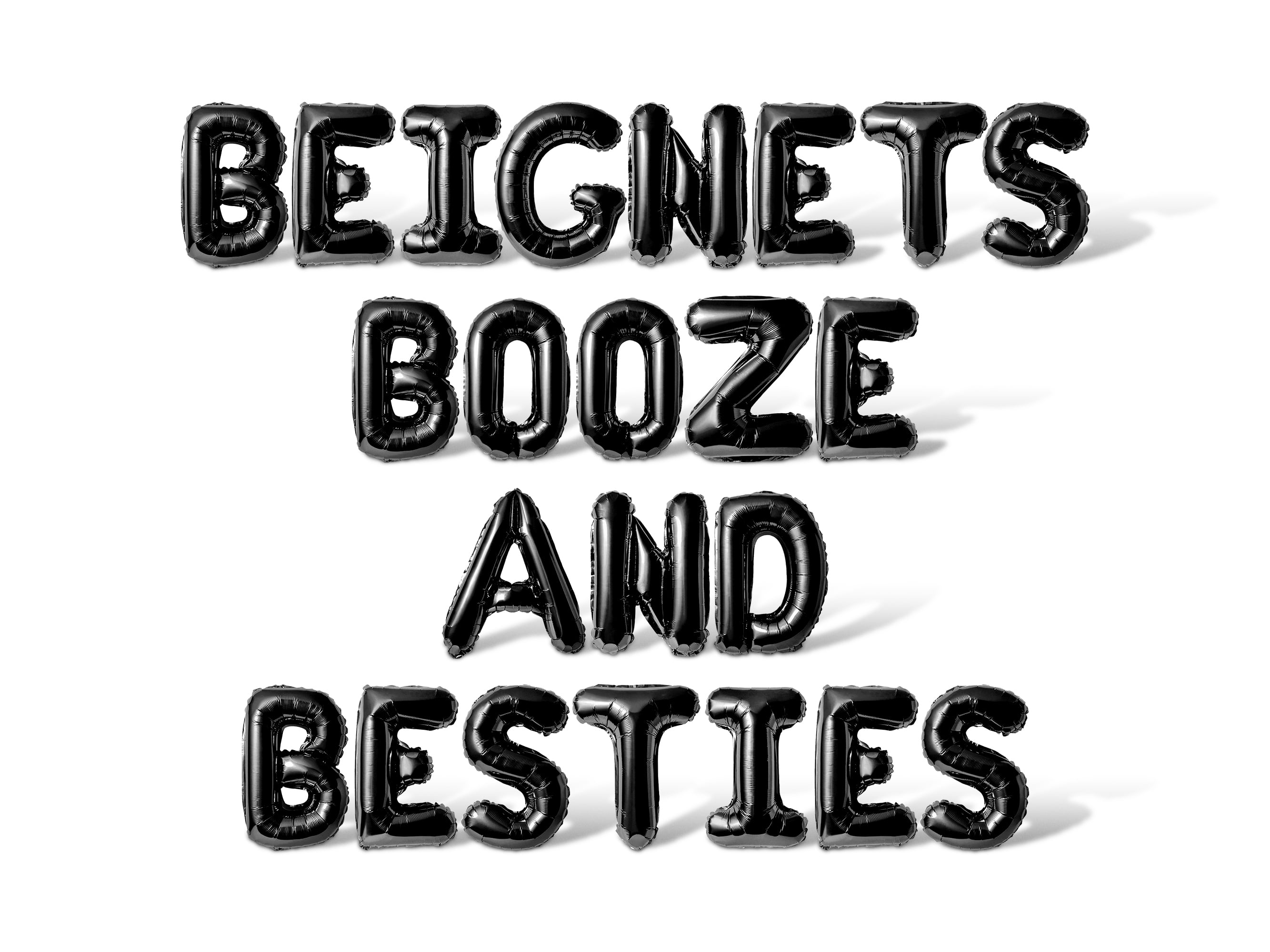 Letter Balloons - BEIGNETS BOOZE AND BESTIES 16" Inch Alphabet Letters ...
