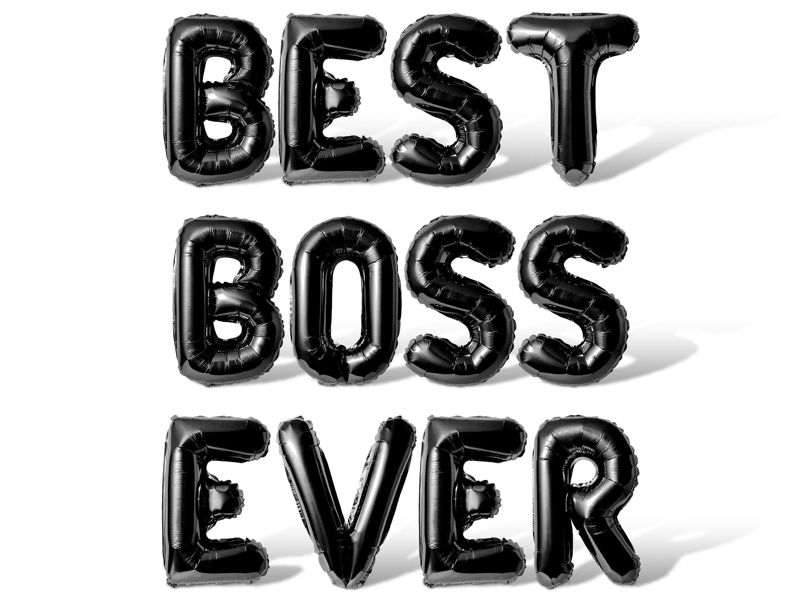 Letter Balloons - BEST BOSS EVER 16" Inch Alphabet Letters Foil Mylar ...