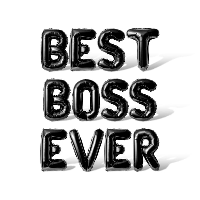 Letter Balloons - BEST BOSS EVER 16" Inch Alphabet Letters Foil Mylar ...