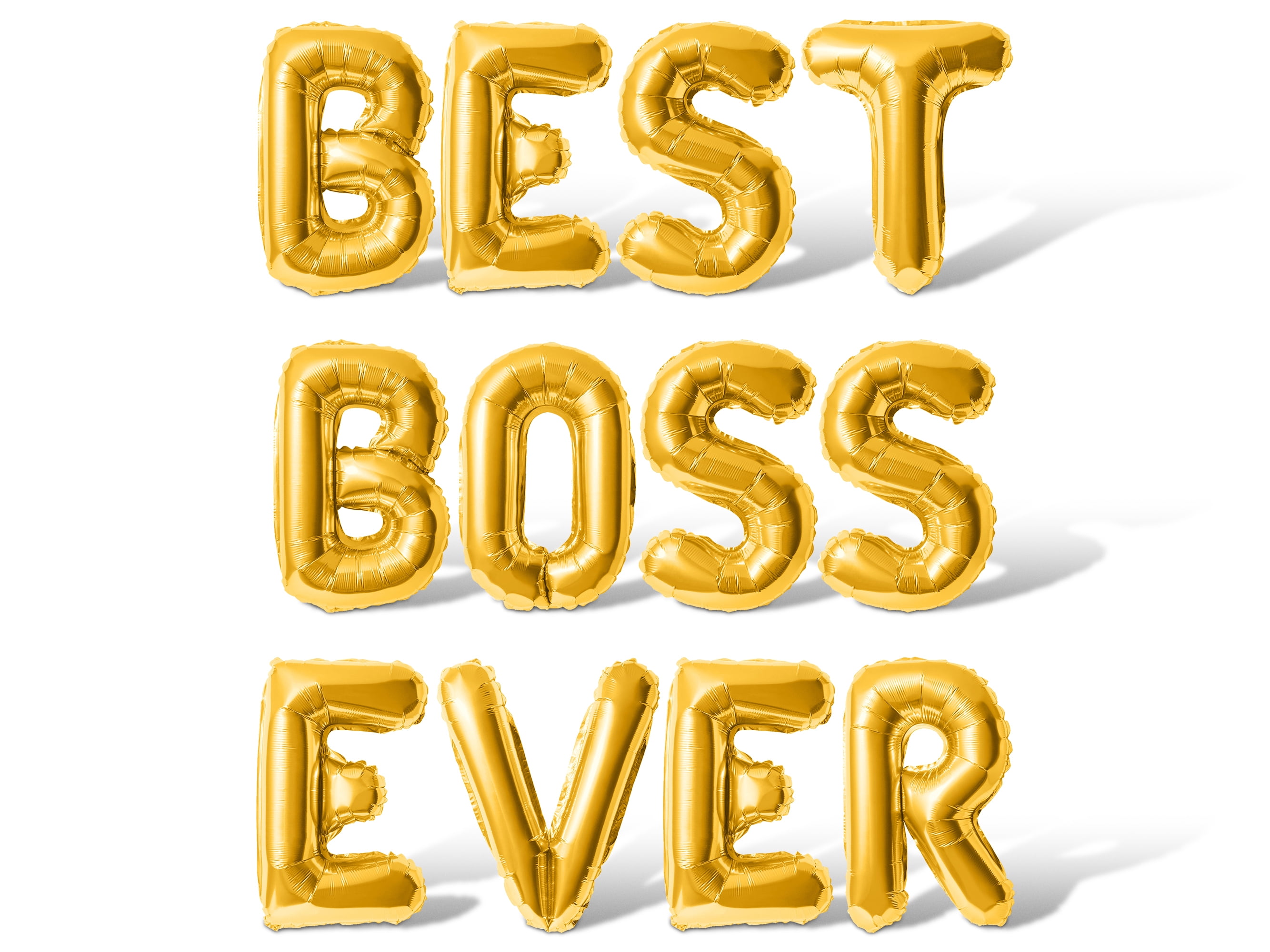 Letter Balloons - BEST BOSS EVER 16" Inch Alphabet Letters Foil Mylar ...