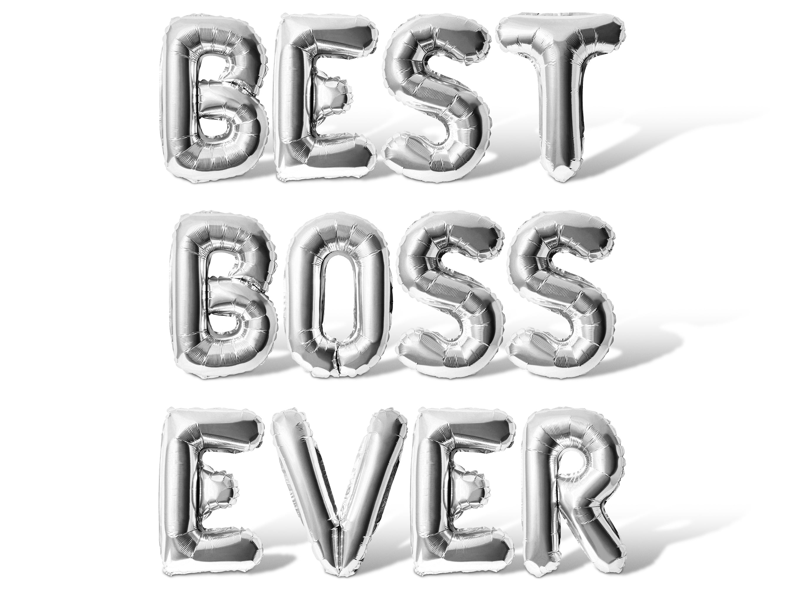 Letter Balloons - BEST BOSS EVER 16" Inch Alphabet Letters Foil Mylar ...