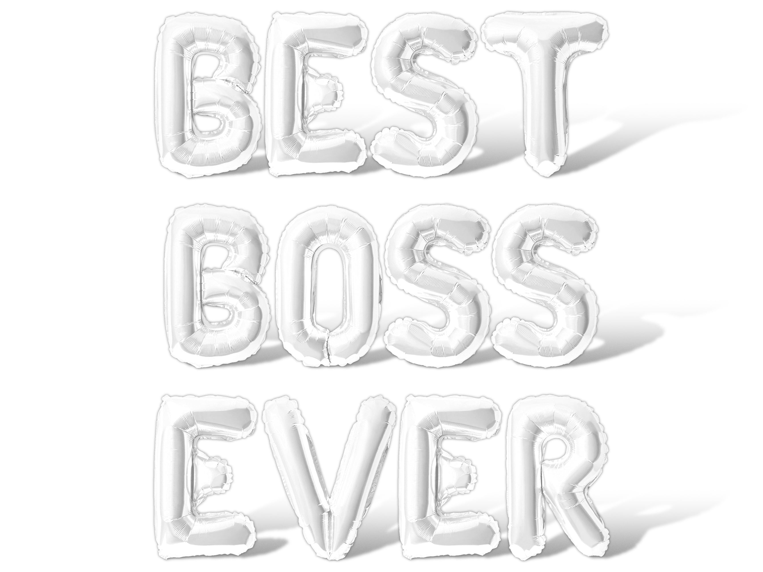 Letter Balloons - BEST BOSS EVER 16" Inch Alphabet Letters Foil Mylar ...