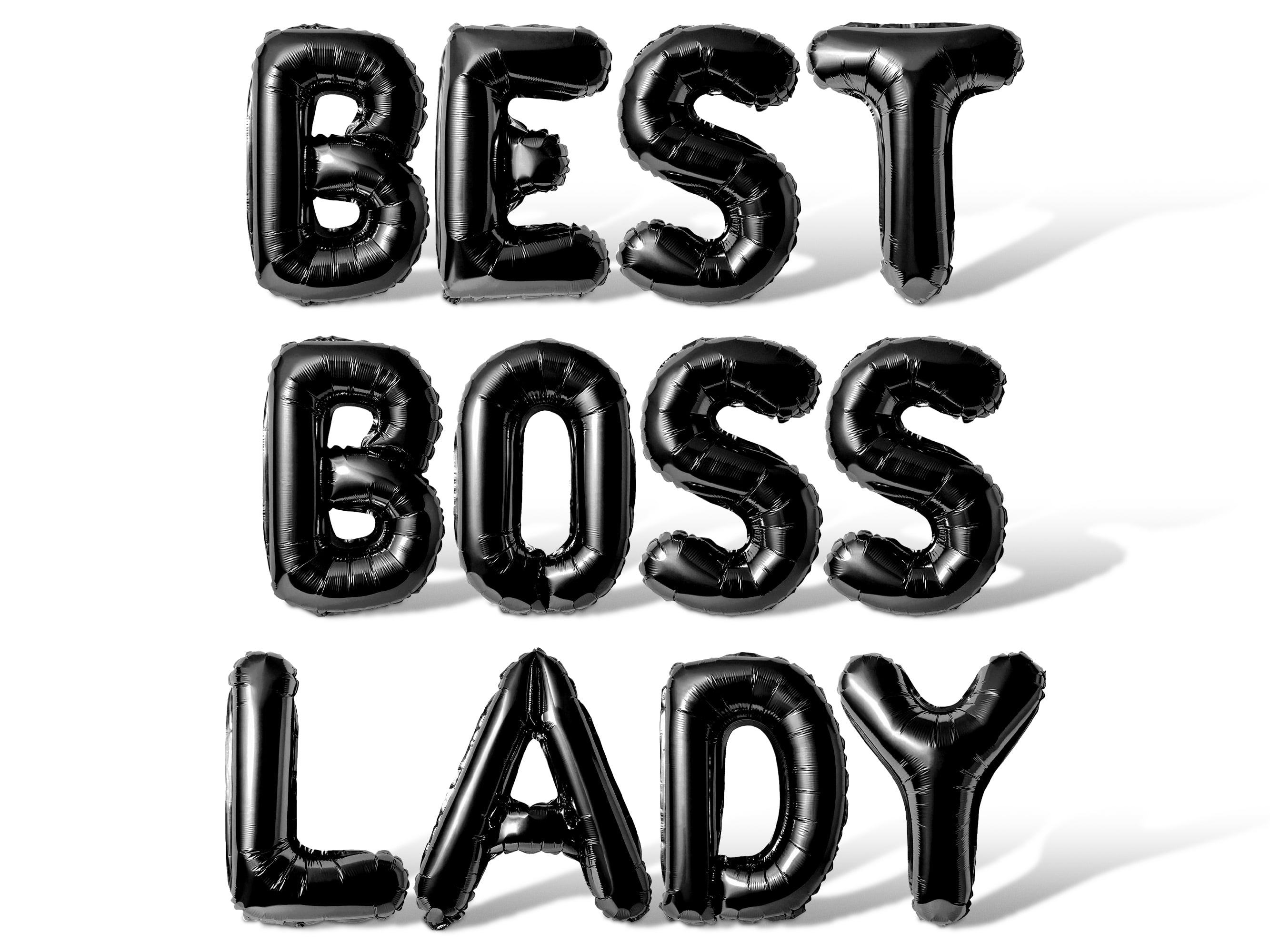 Letter Balloons - BEST BOSS LADY 16" Inch Alphabet Letters Foil Mylar ...
