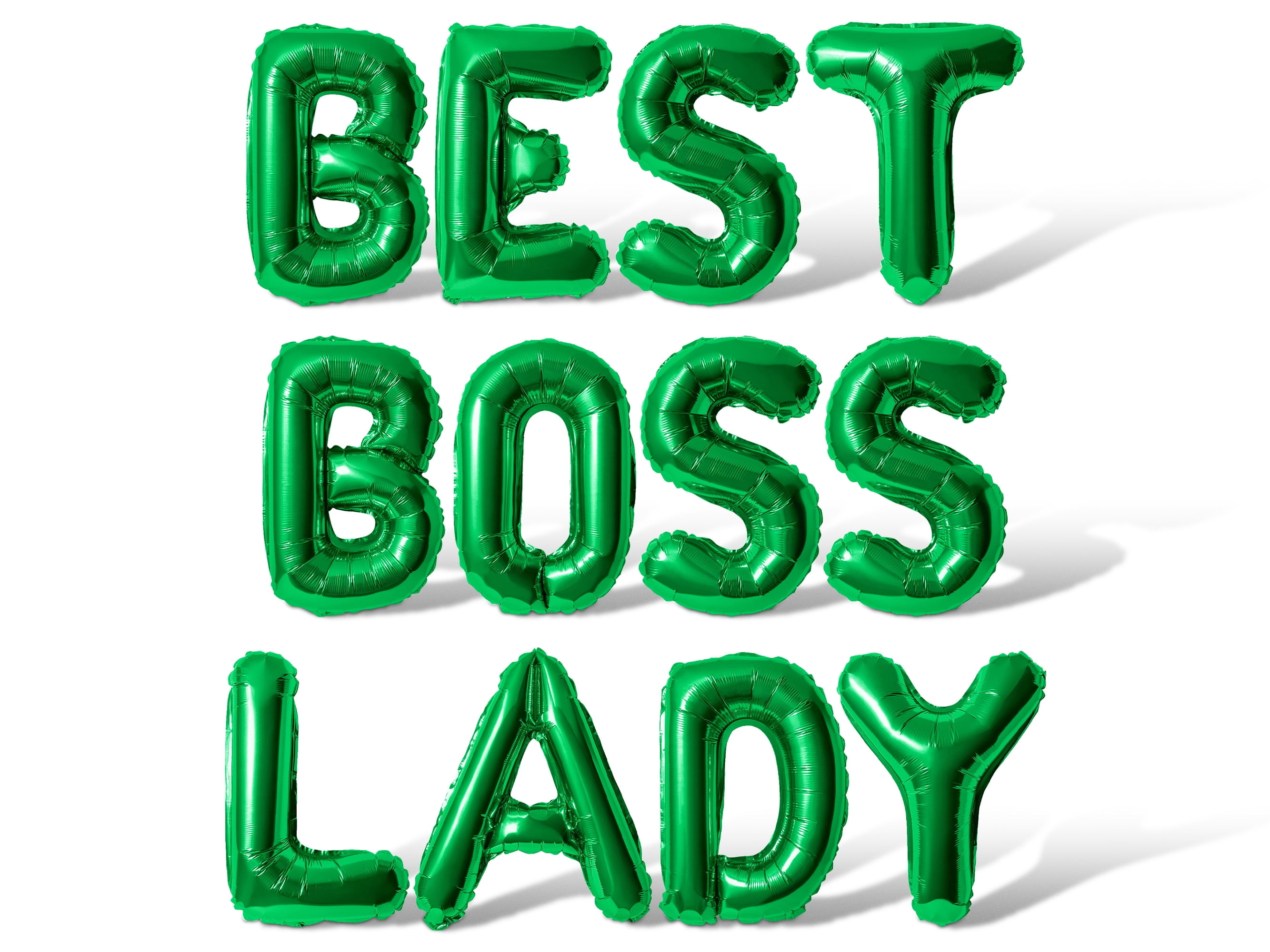 Letter Balloons - BEST BOSS LADY 16" Inch Alphabet Letters Foil Mylar ...