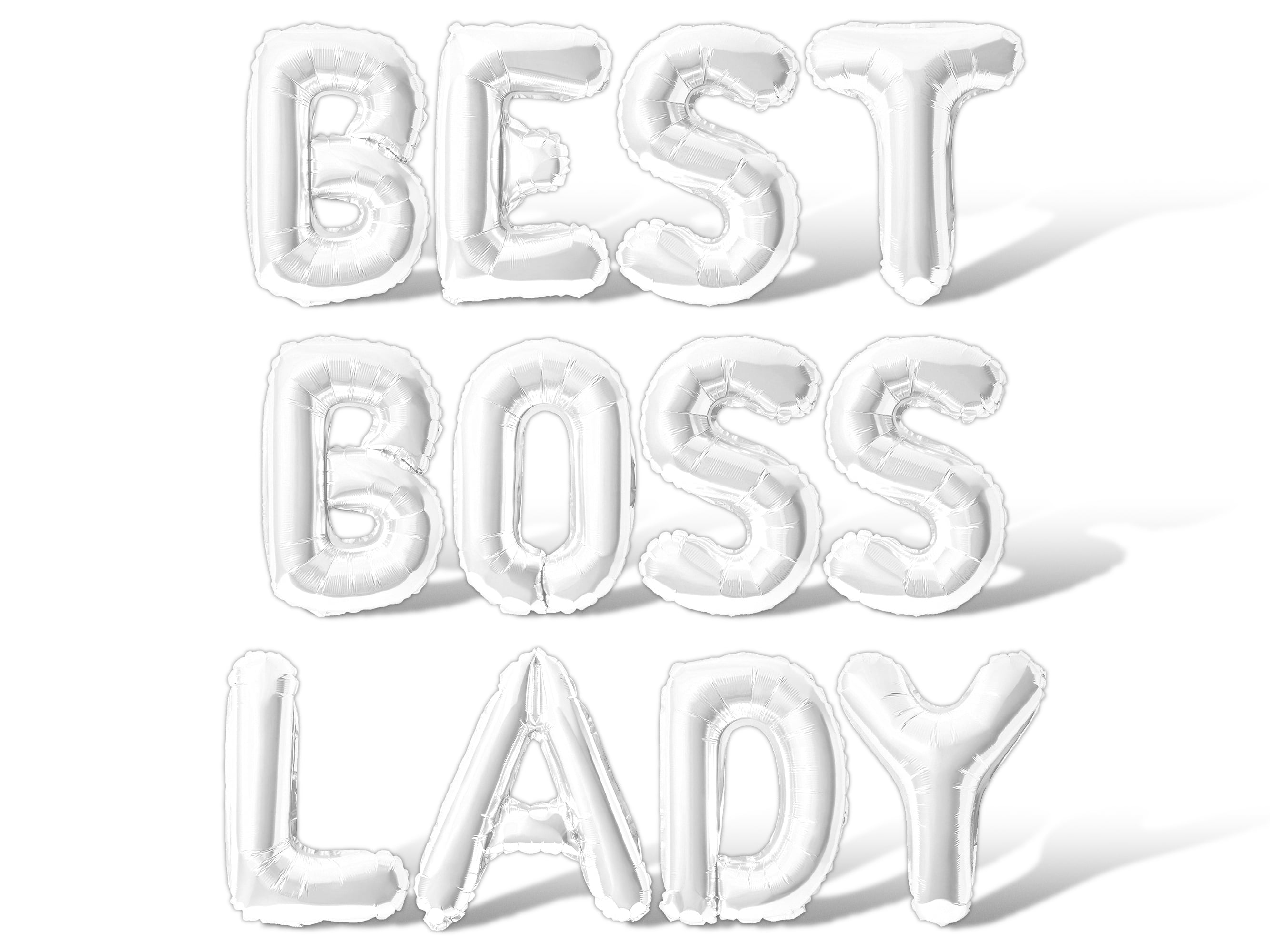 Letter Balloons - BEST BOSS LADY 16" Inch Alphabet Letters Foil Mylar ...