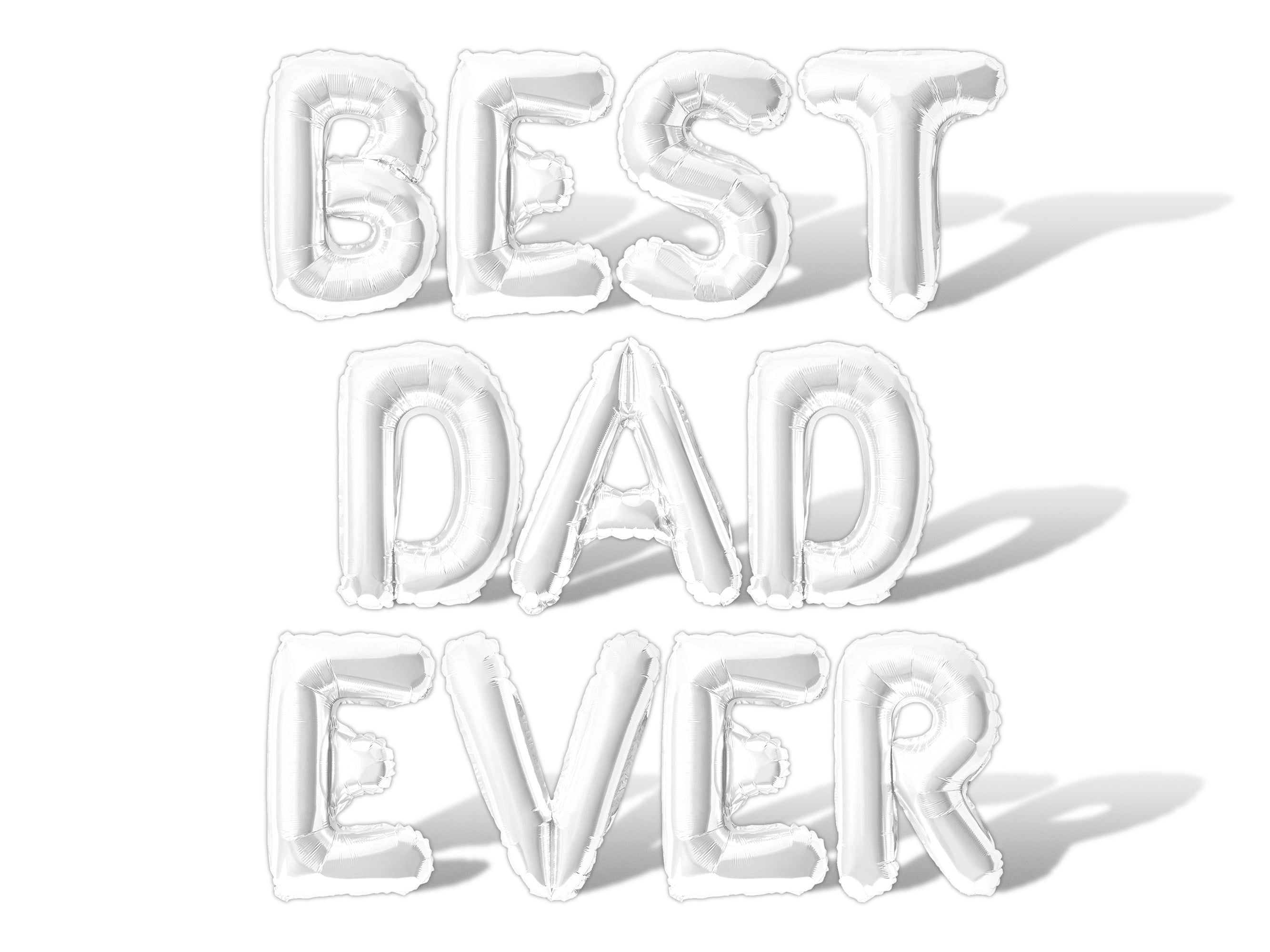 Letter Balloons - BEST DAD EVER 16" Inch Alphabet Letters Foil Mylar ...