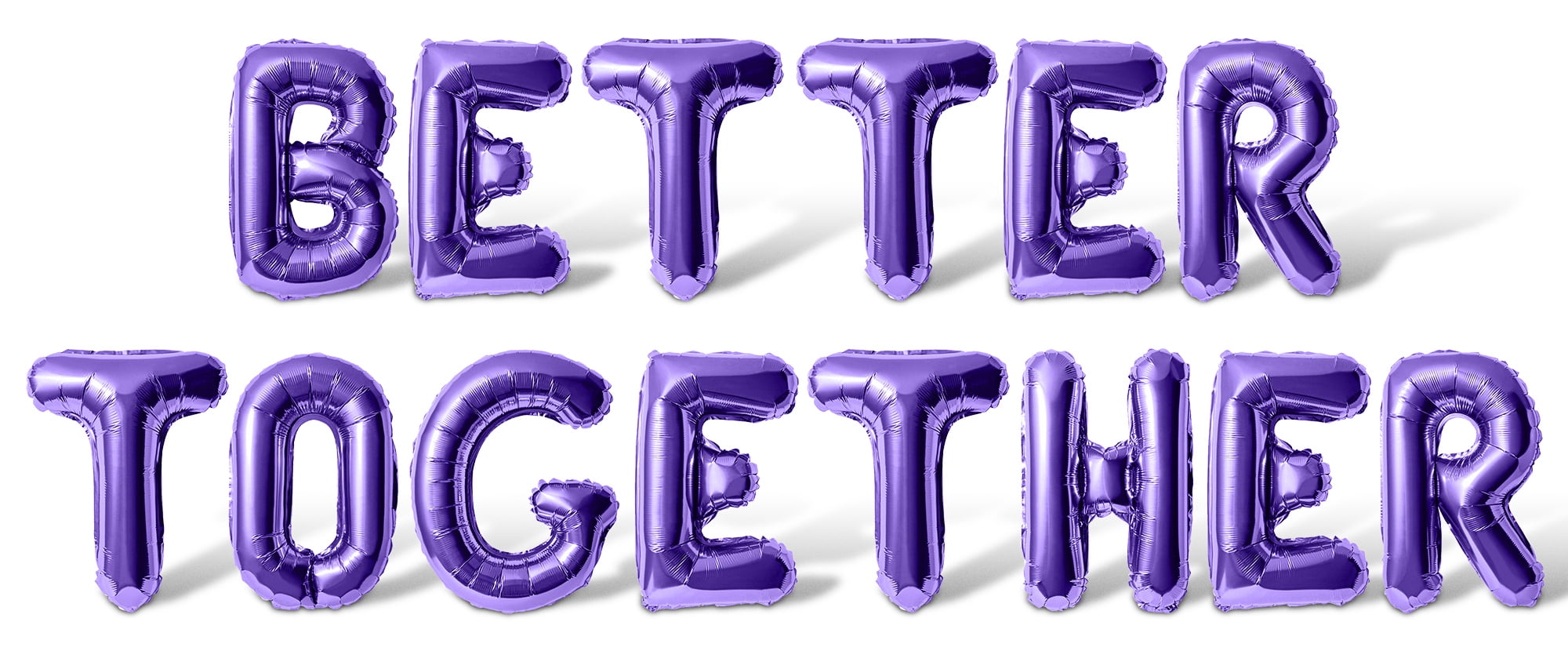 Letter Balloons - BETTER TOGETHER 16" Inch Alphabet Letters Foil Mylar ...