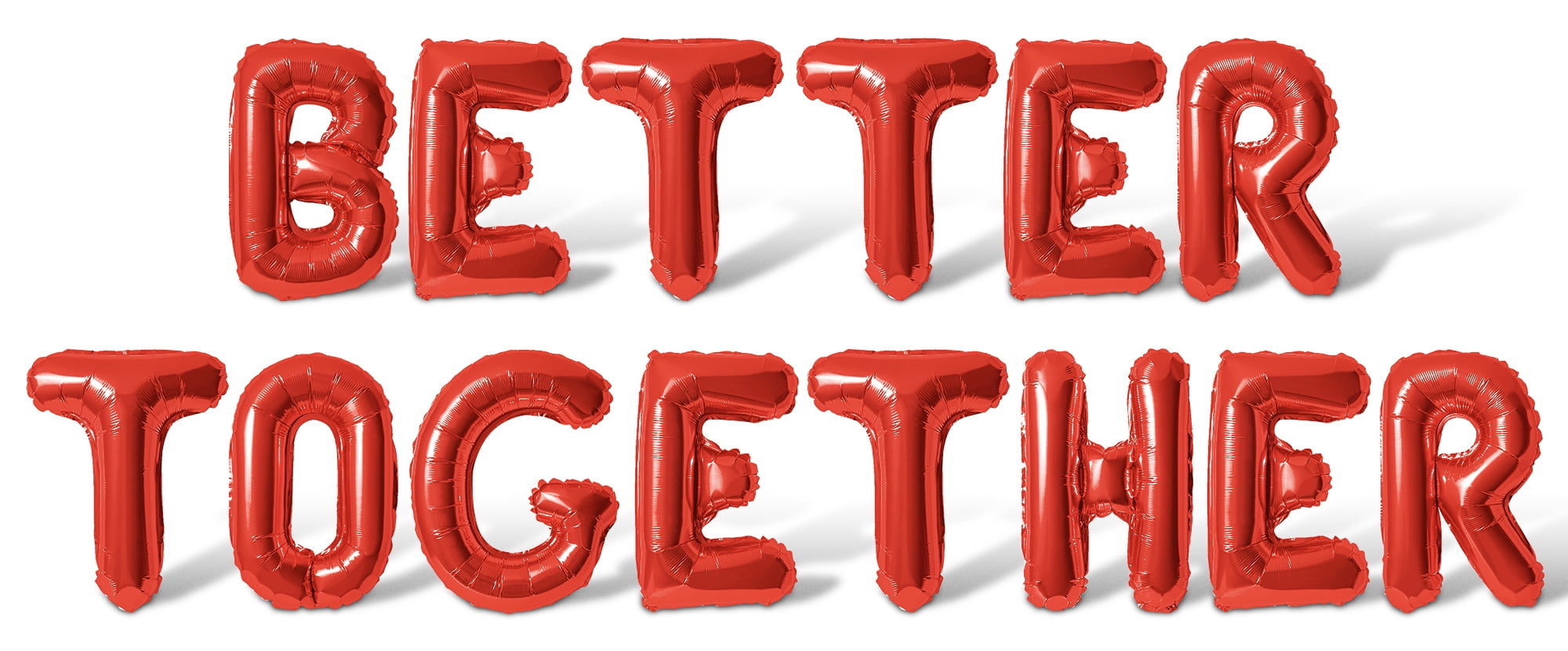 Letter Balloons - BETTER TOGETHER 16" Inch Alphabet Letters Foil Mylar ...