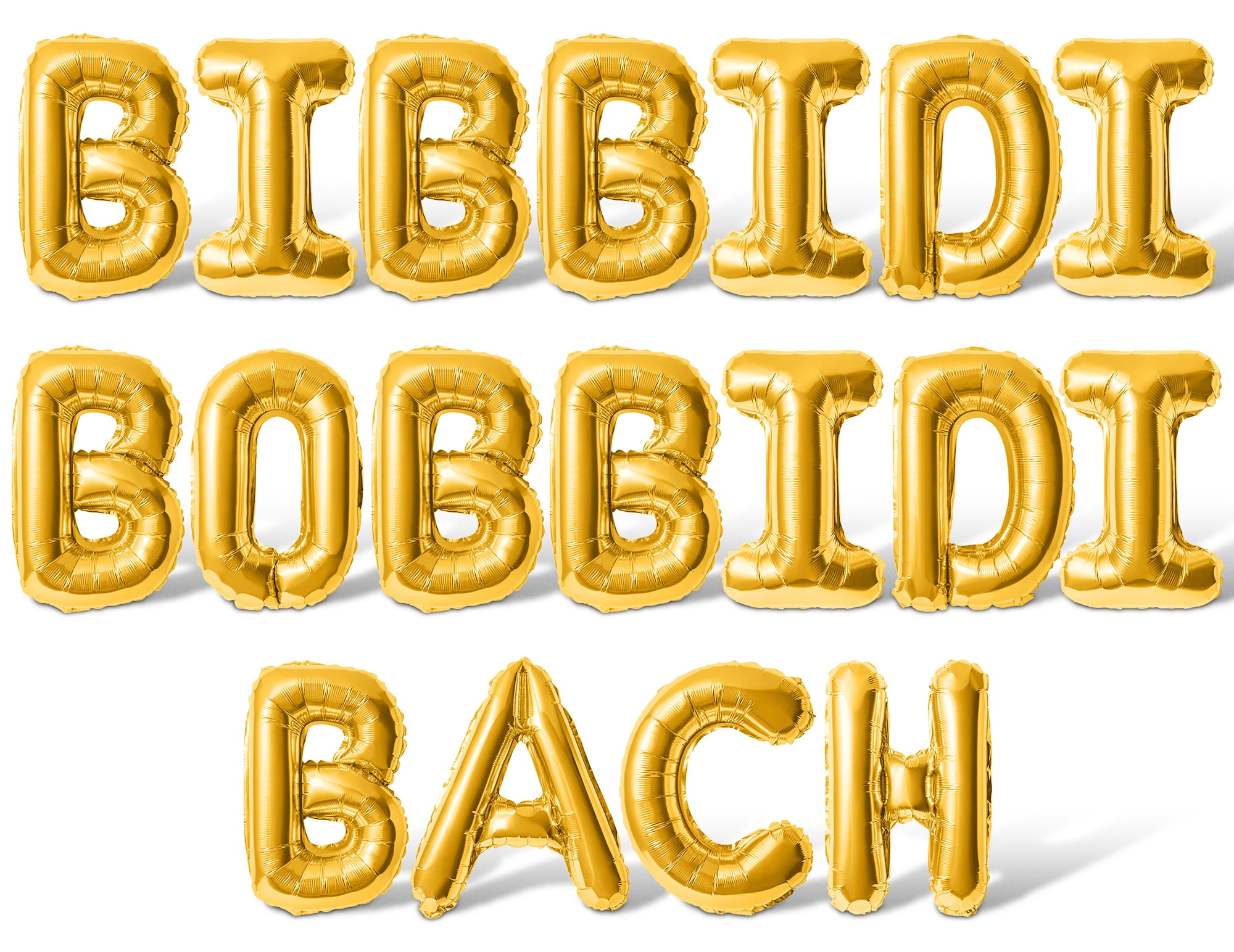 Letter Balloons - BIBBIDI BOBBIDI BACH 16" Inch Alphabet Letters Foil ...