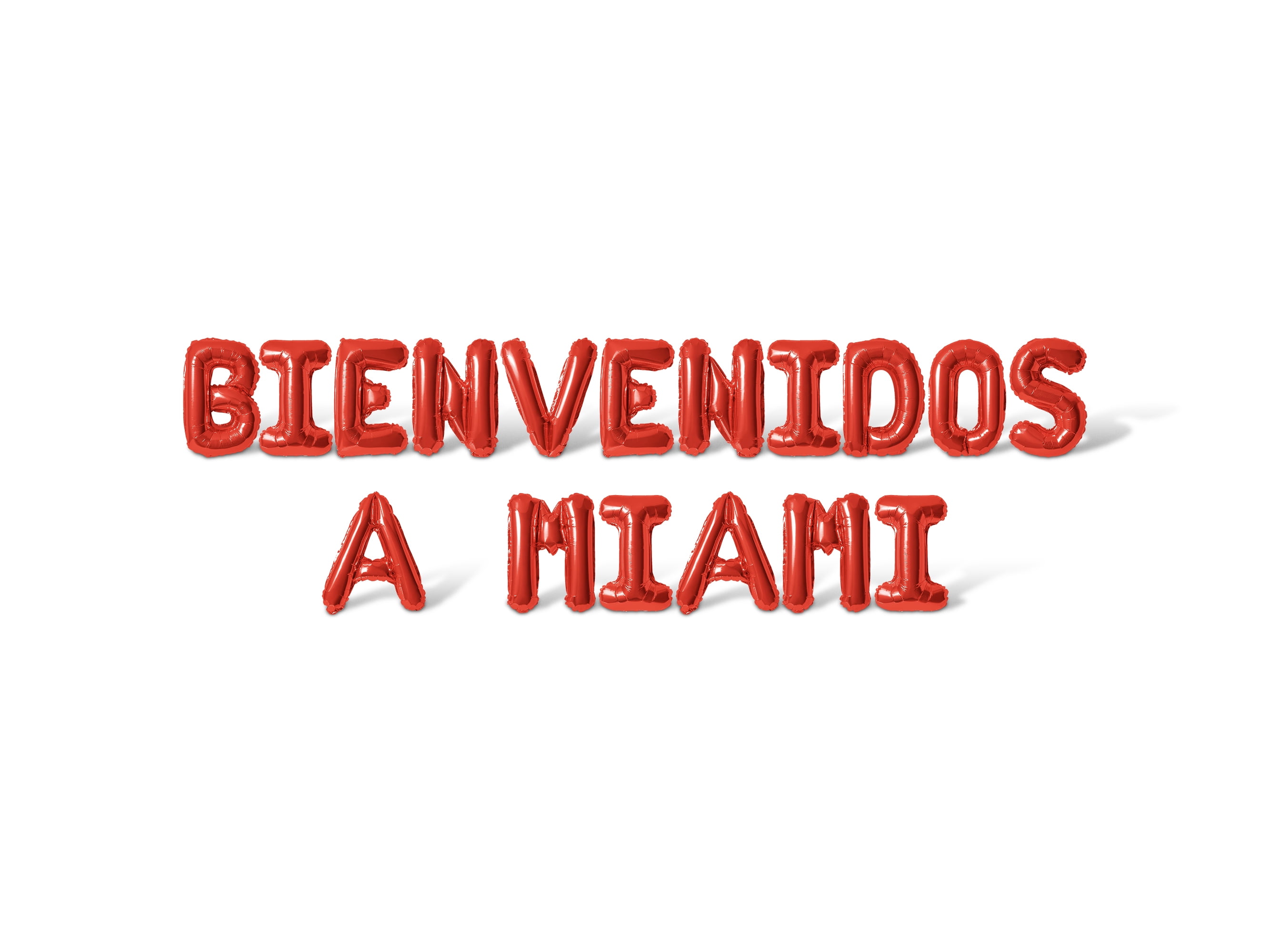 Letter Balloons - BIENVENIDOS A MIAMI 16" Inch Alphabet Letters Foil ...