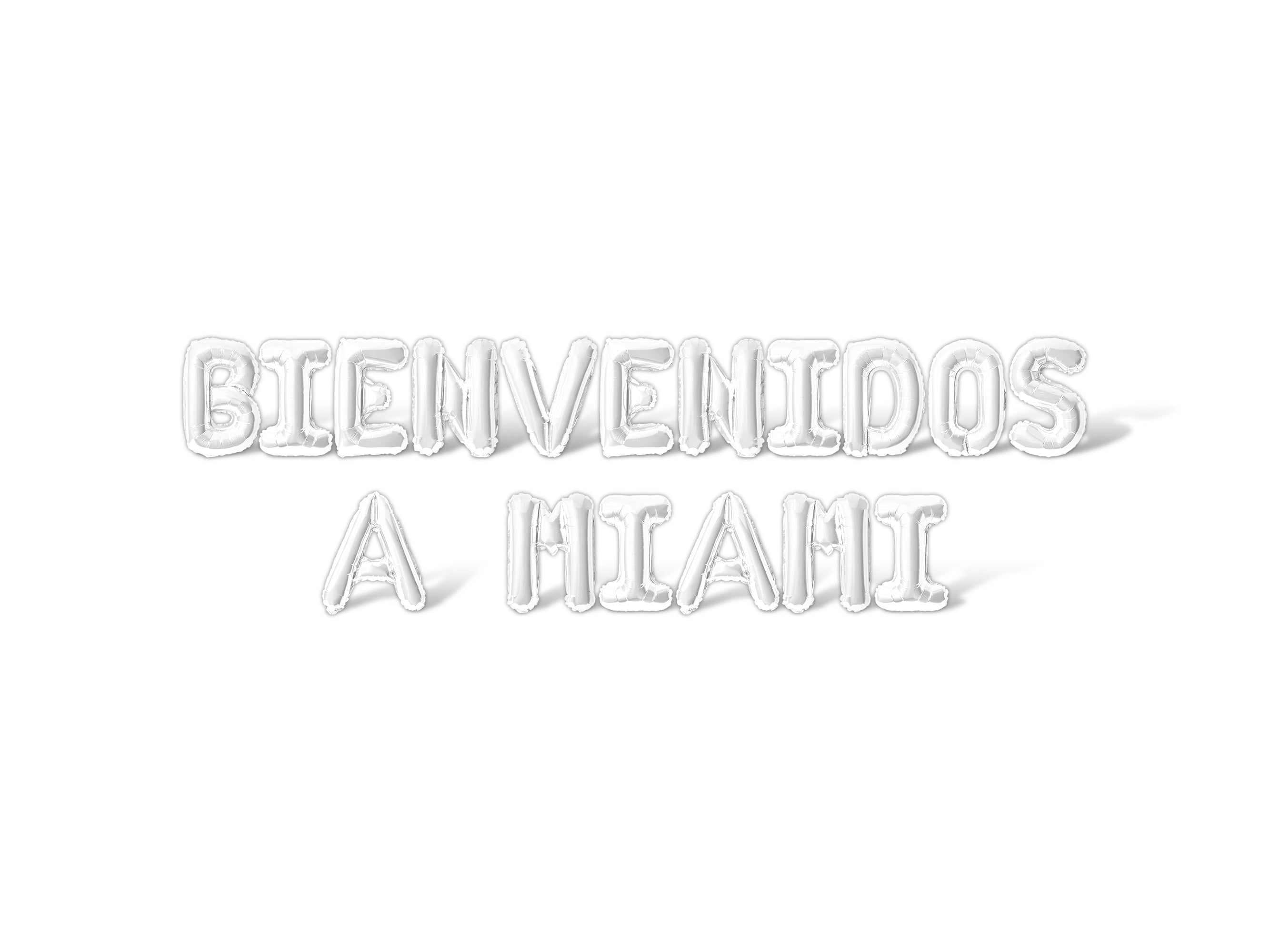 Letter Balloons - BIENVENIDOS A MIAMI 16" Inch Alphabet Letters Foil ...