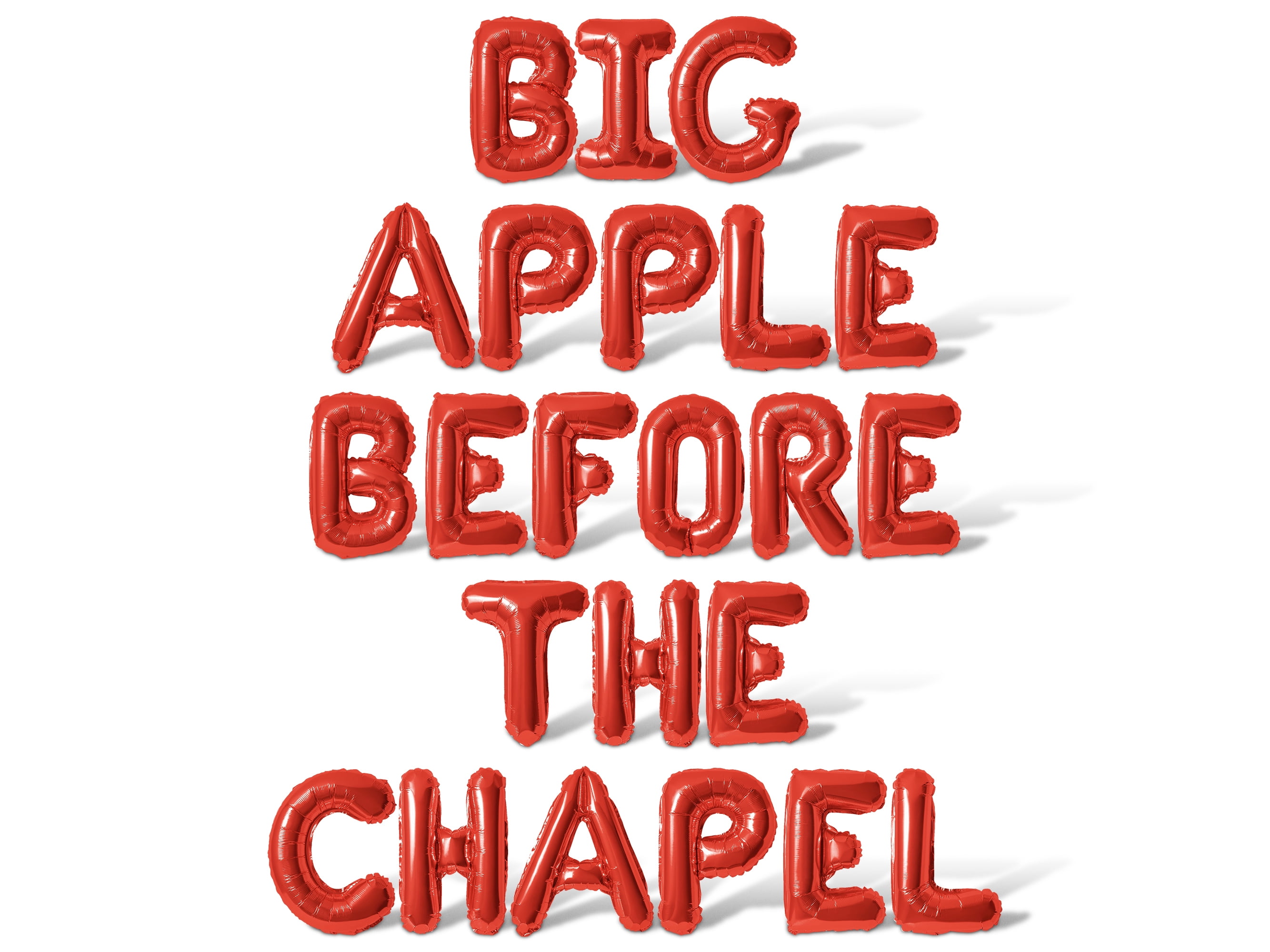 Letter Balloons - BIG APPLE BEFORE THE CHAPEL 16" Inch Alphabet Letters ...
