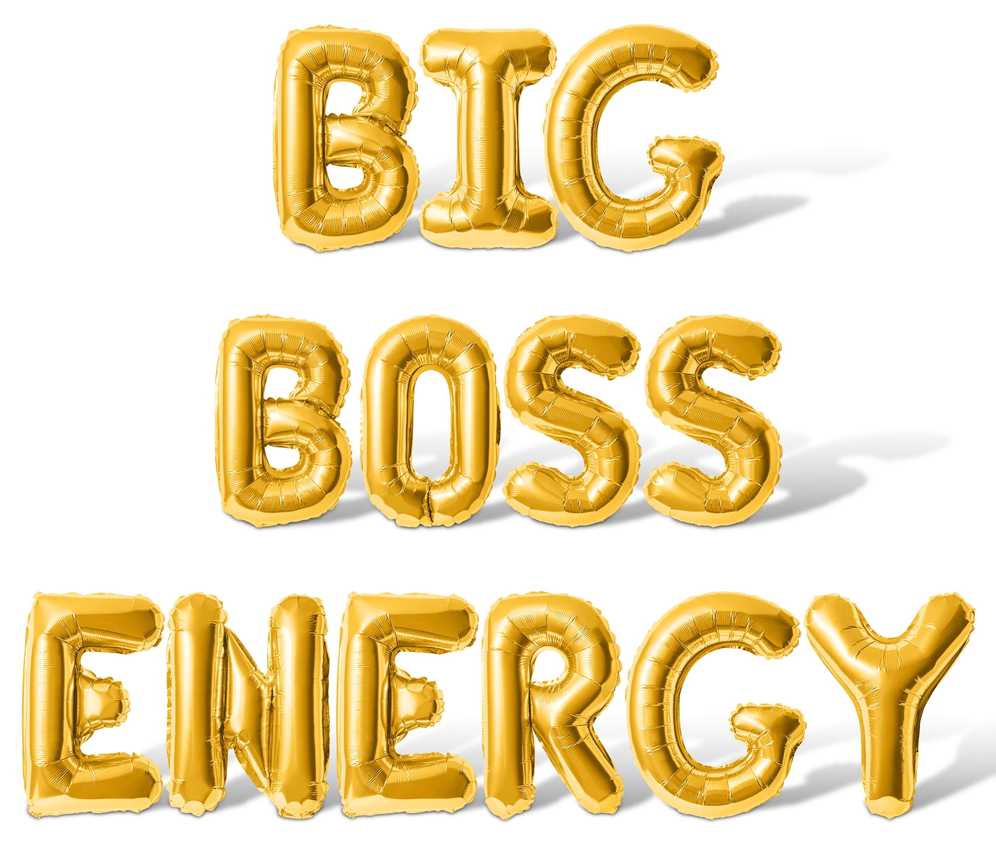 Letter Balloons - BIG BOSS ENERGY 16" Inch Alphabet Letters Foil Mylar ...
