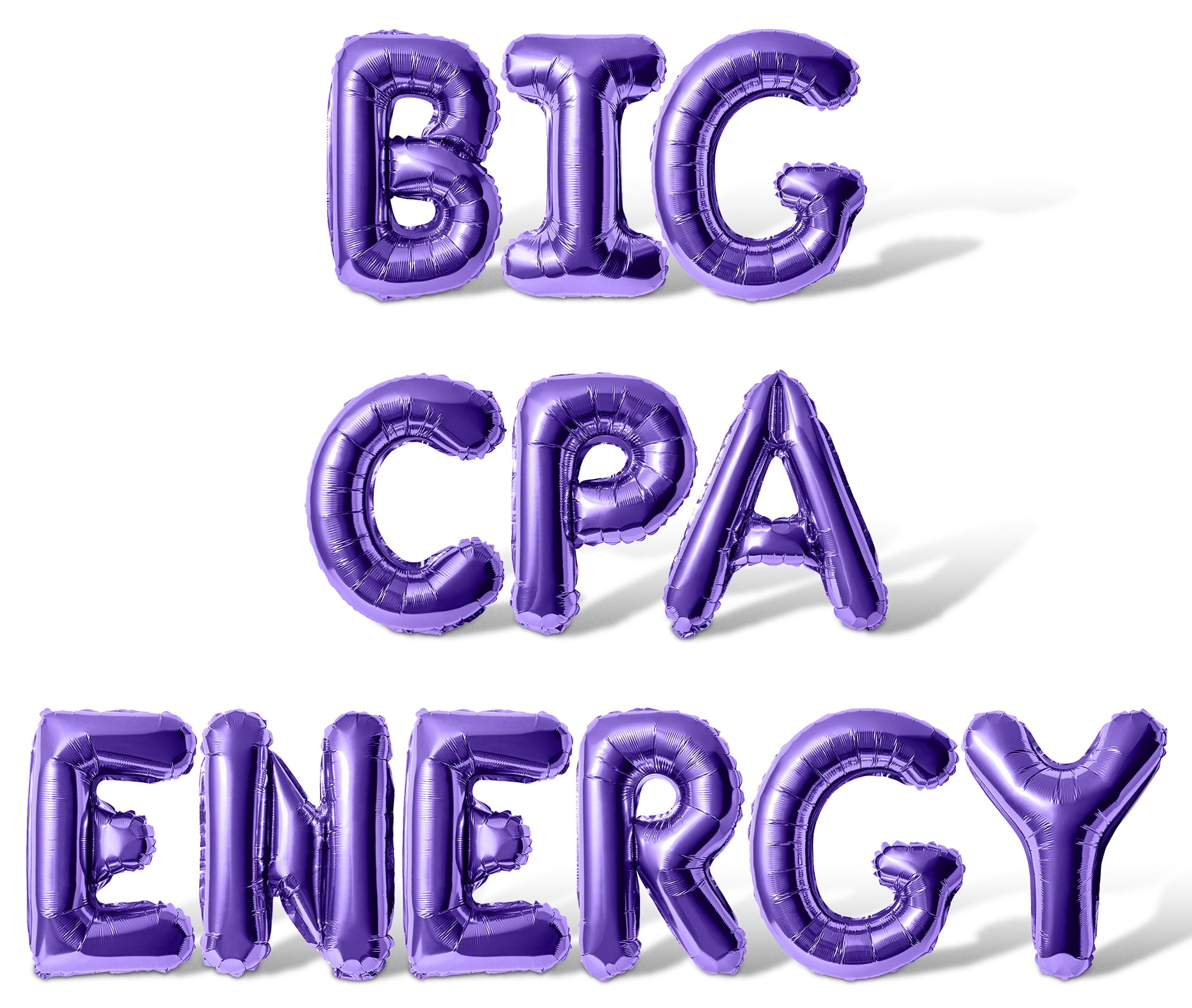 Letter Balloons - BIG CPA ENERGY 16" Inch Alphabet Letters Foil Mylar ...