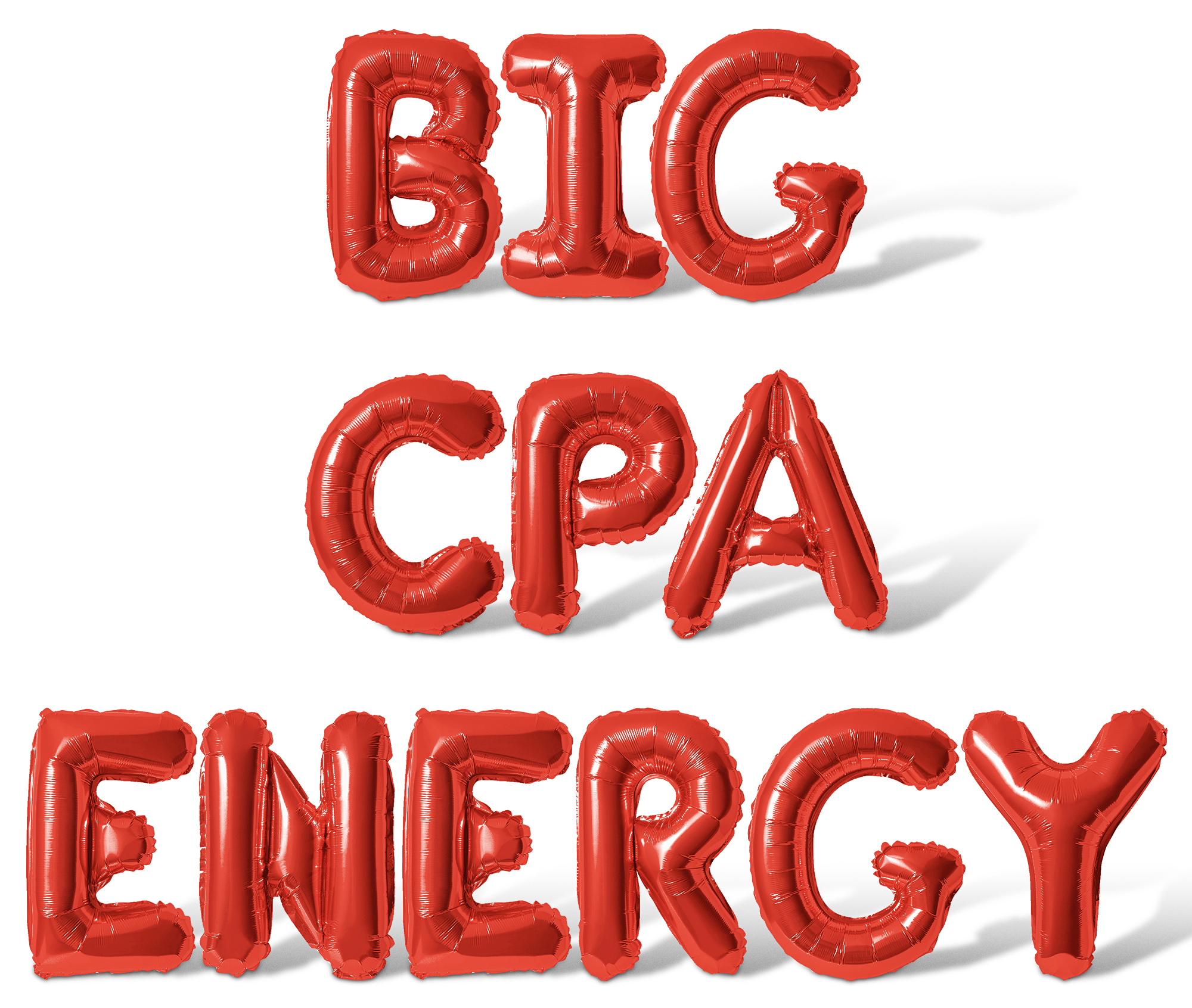 Letter Balloons - BIG CPA ENERGY 16" Inch Alphabet Letters Foil Mylar ...