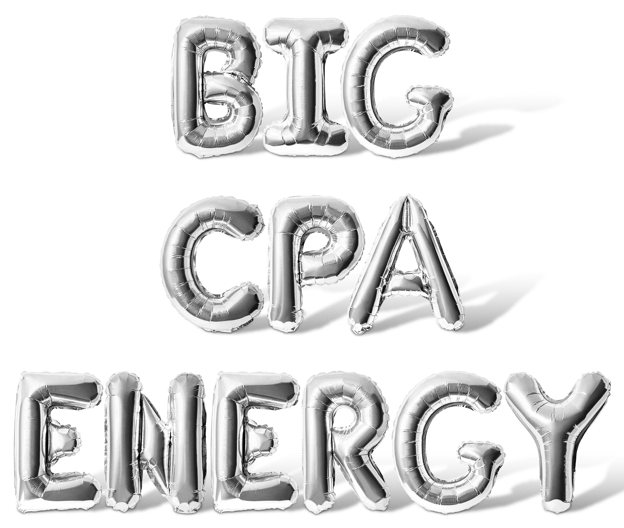 Letter Balloons - BIG CPA ENERGY 16" Inch Alphabet Letters Foil Mylar ...