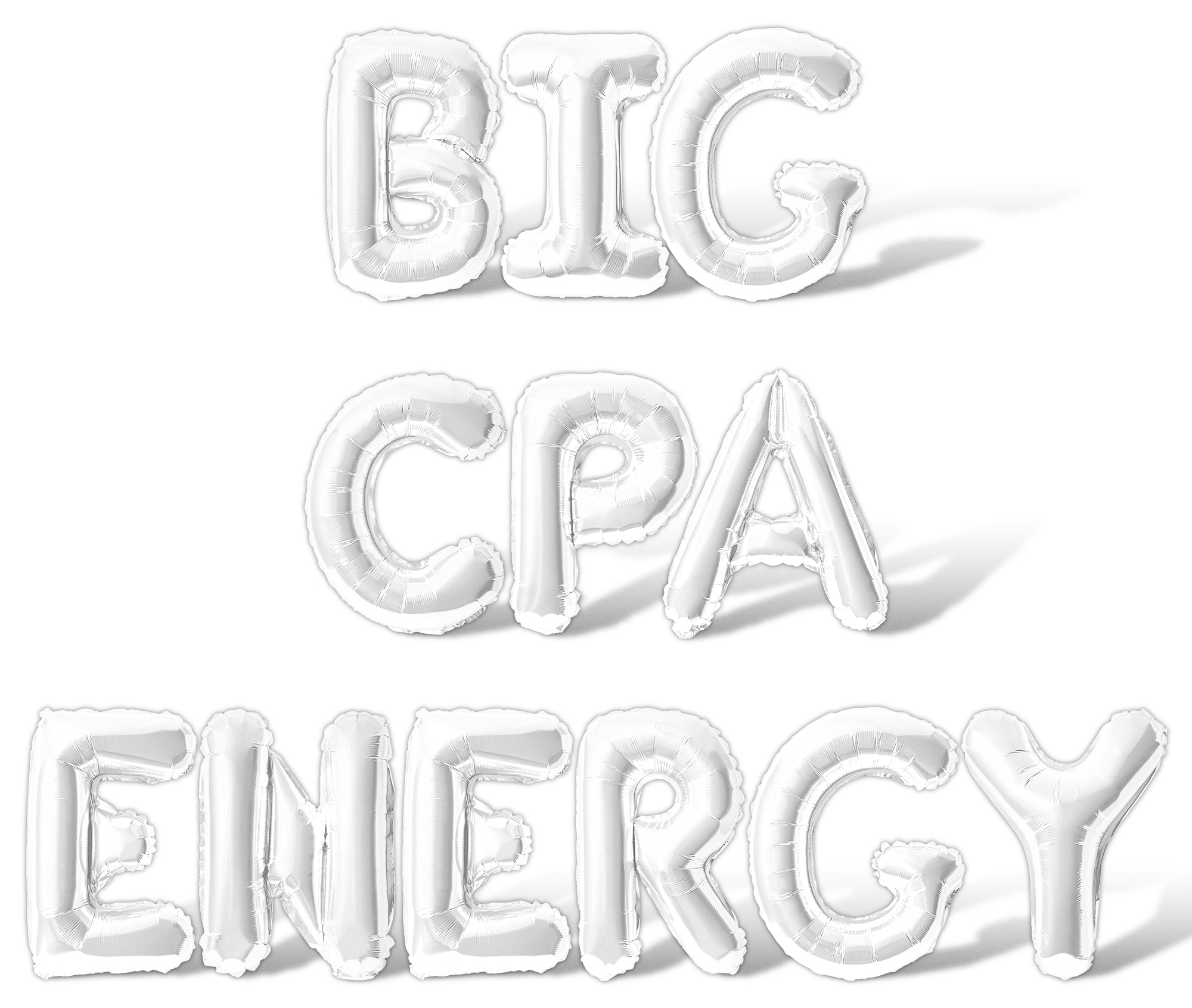 Letter Balloons - BIG CPA ENERGY 16" Inch Alphabet Letters Foil Mylar ...