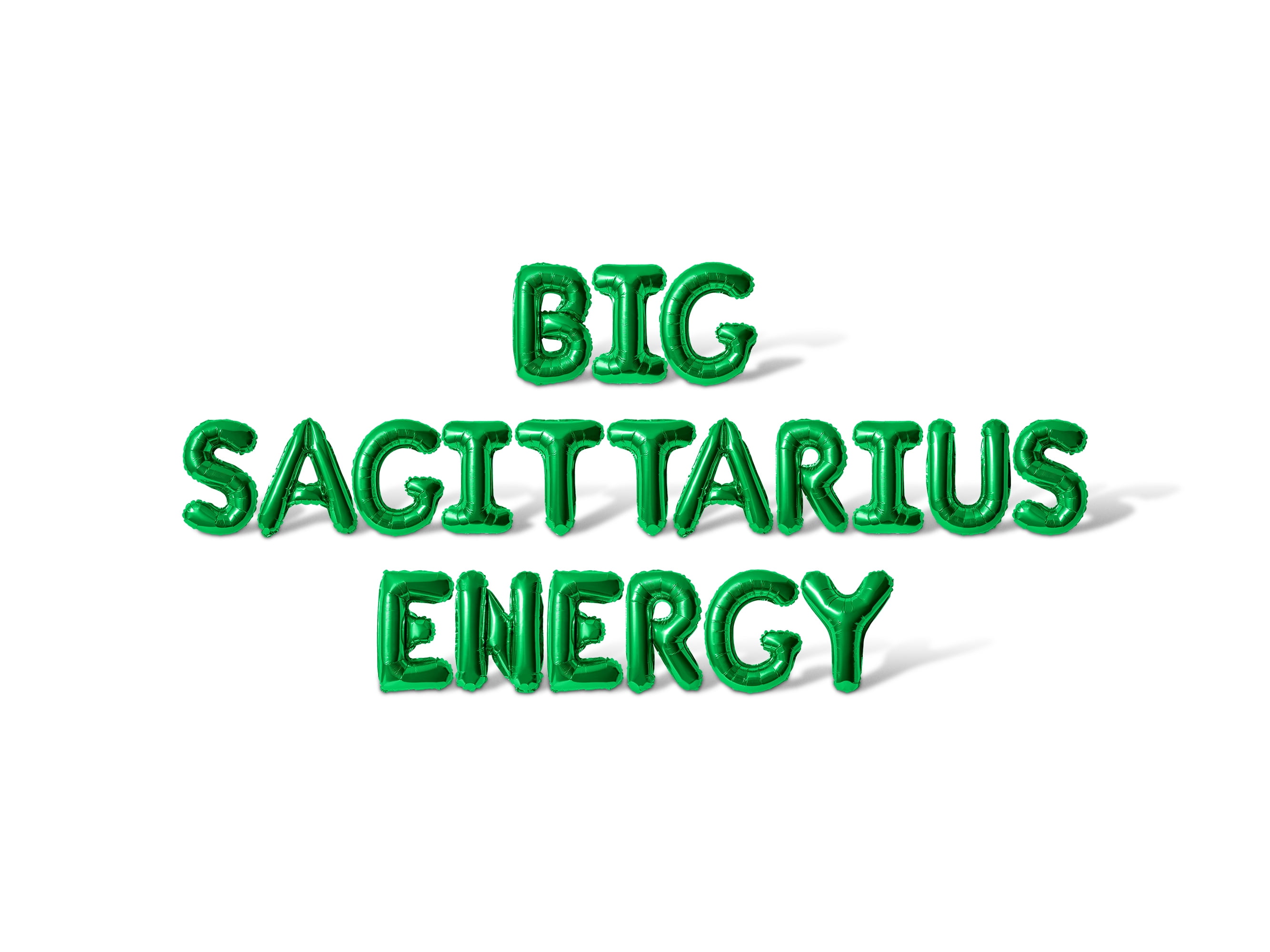 Letter Balloons - BIG SAGITTARIUS ENERGY 16" Inch Alphabet Letters Foil ...