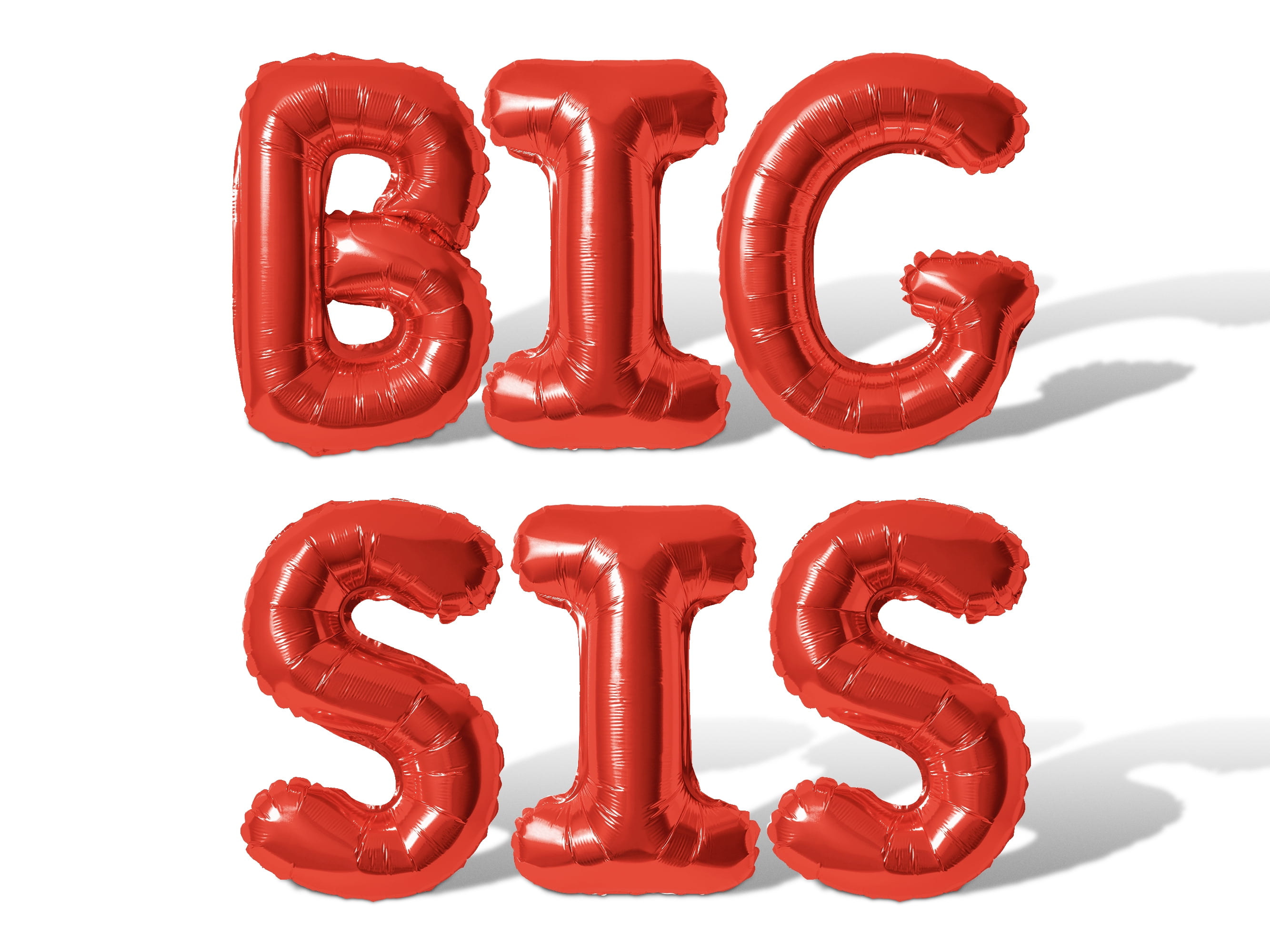 Letter Balloons - BIG SIS 16" Inch Alphabet Letters Foil Mylar Balloon ...