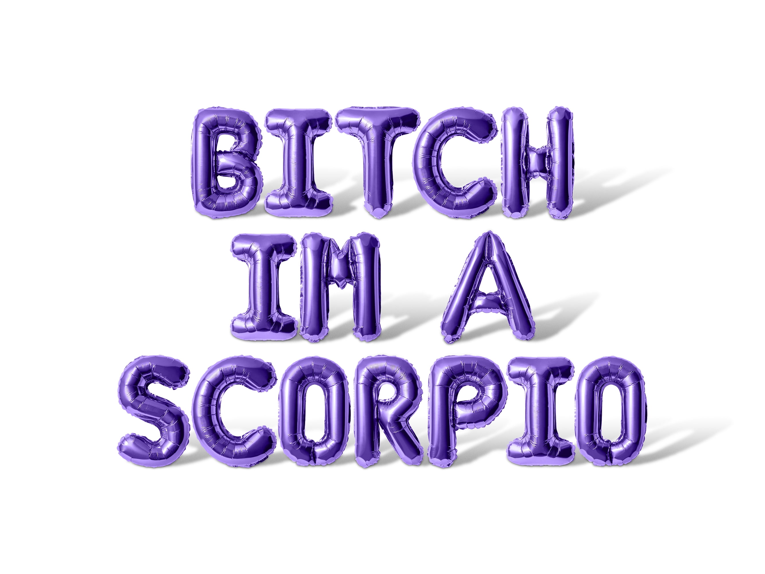 Letter Balloons - BITCH IM A SCORPIO 16" Inch Alphabet Letters Foil ...