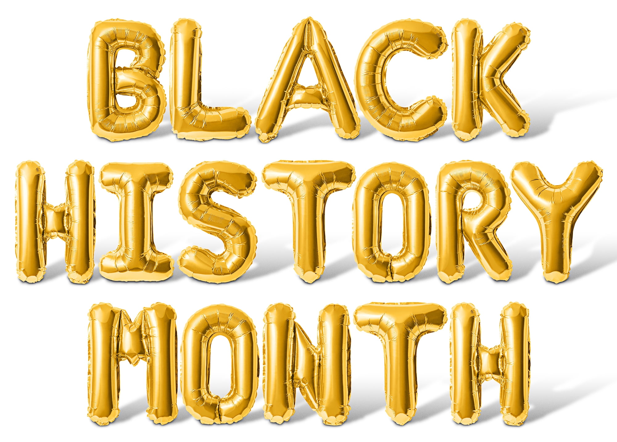 Letter Balloons - BLACK HISTORY MONTH 16" Inch Alphabet Letters Foil ...