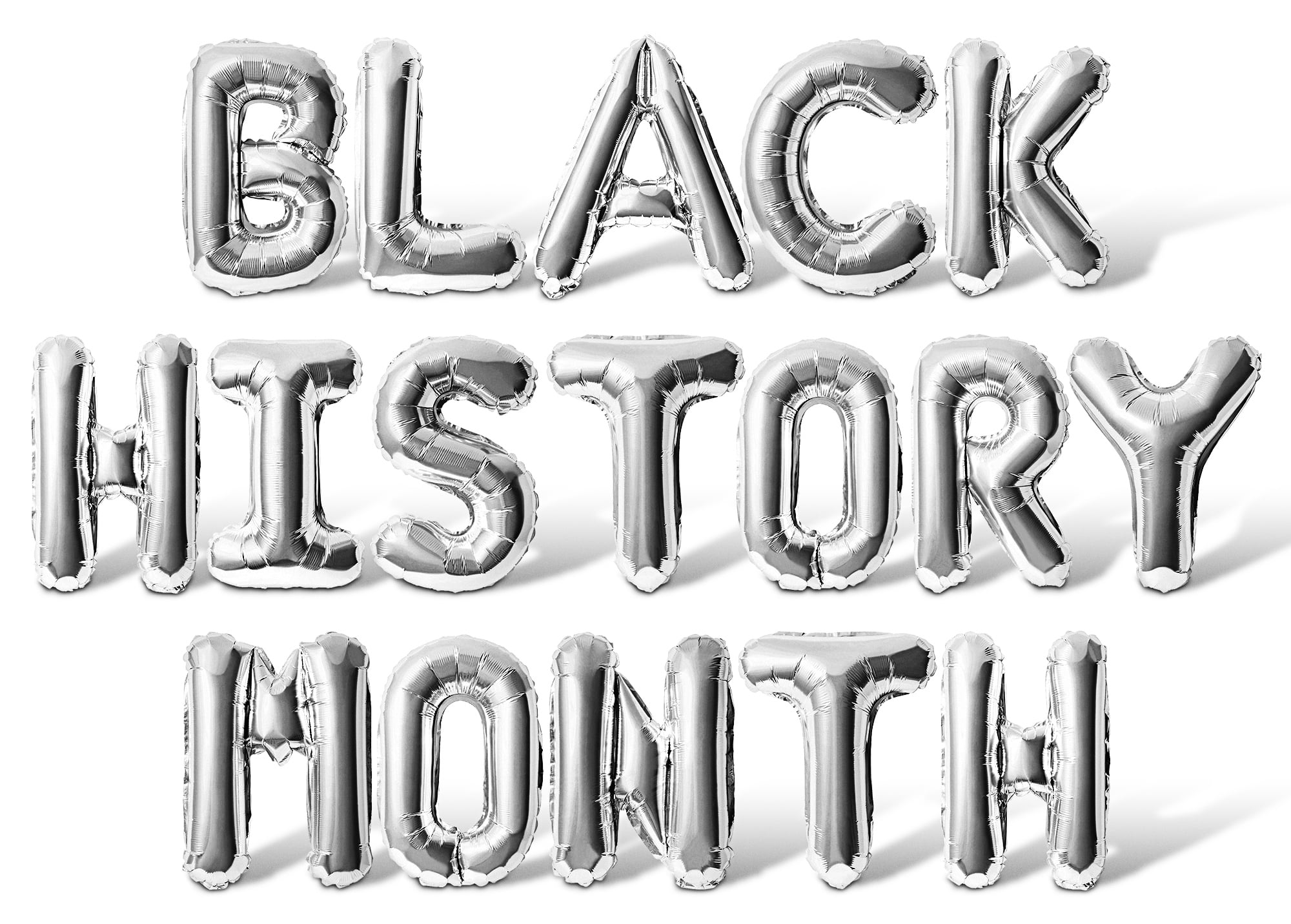 Letter Balloons - BLACK HISTORY MONTH 16" Inch Alphabet Letters Foil ...