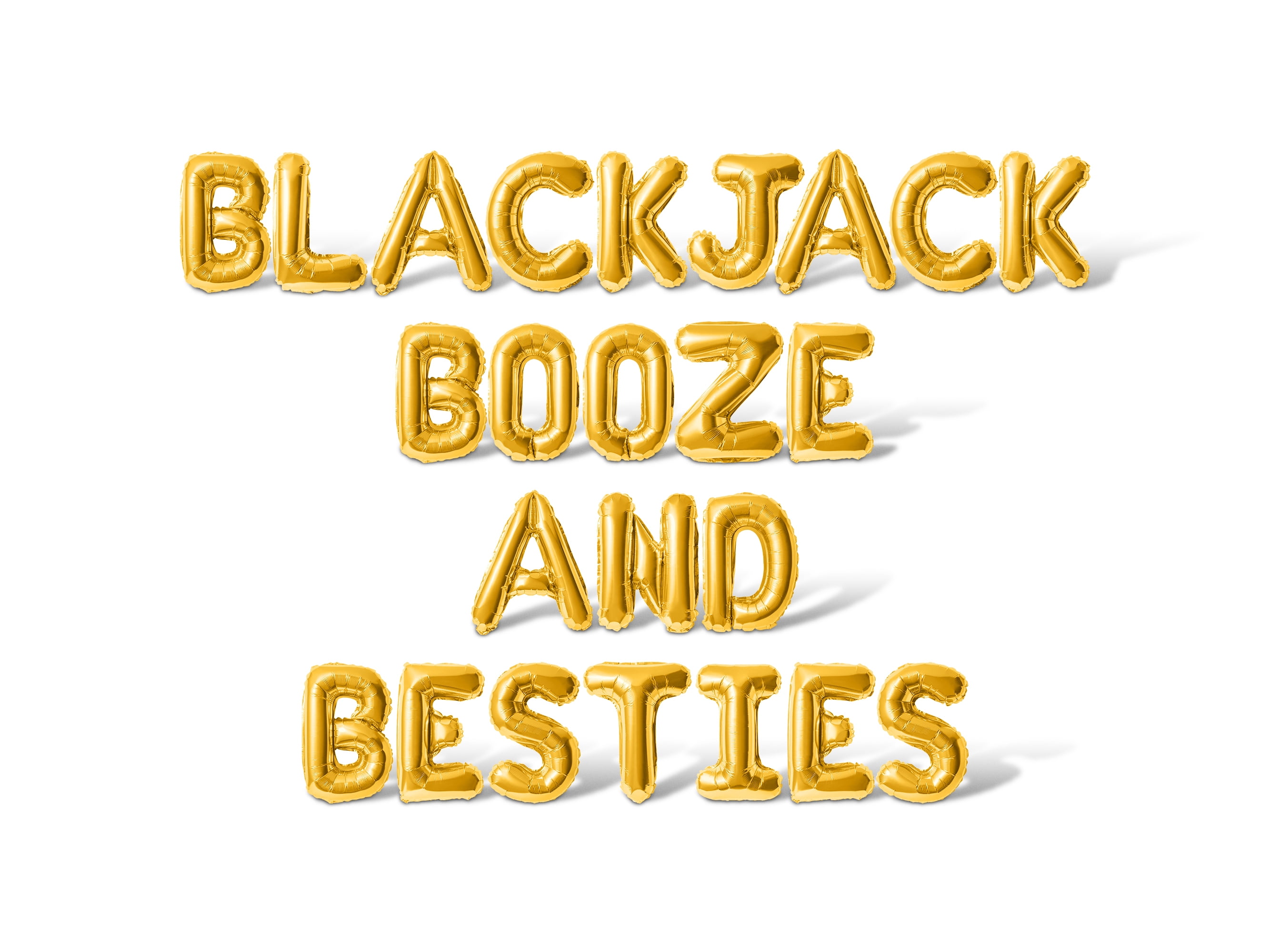 Letter Balloons - BLACKJACK BOOZE AND BESTIES 16" Inch Alphabet Letters ...