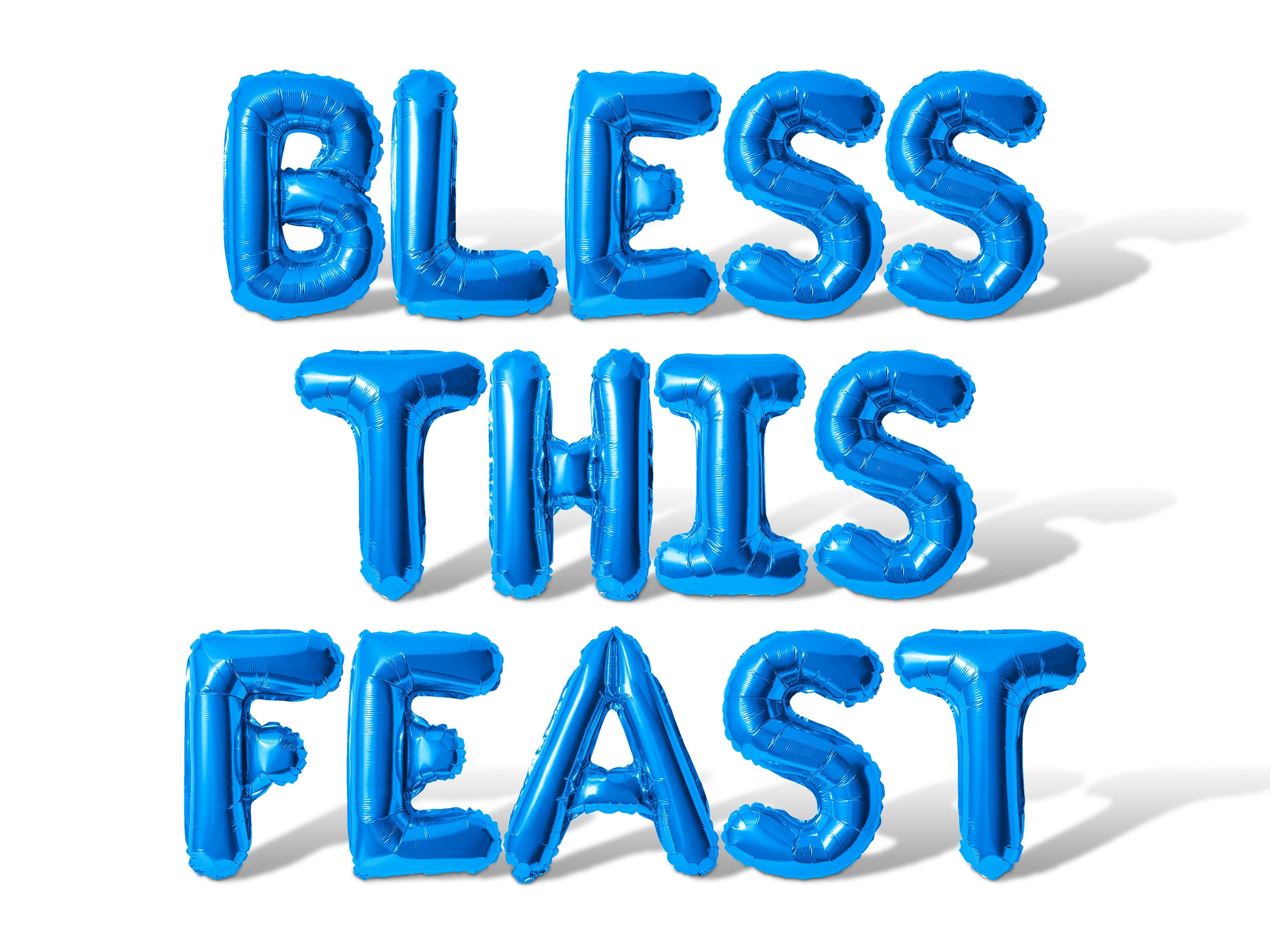 Letter Balloons - BLESS THIS FEAST 16" Inch Alphabet Letters Foil Mylar ...