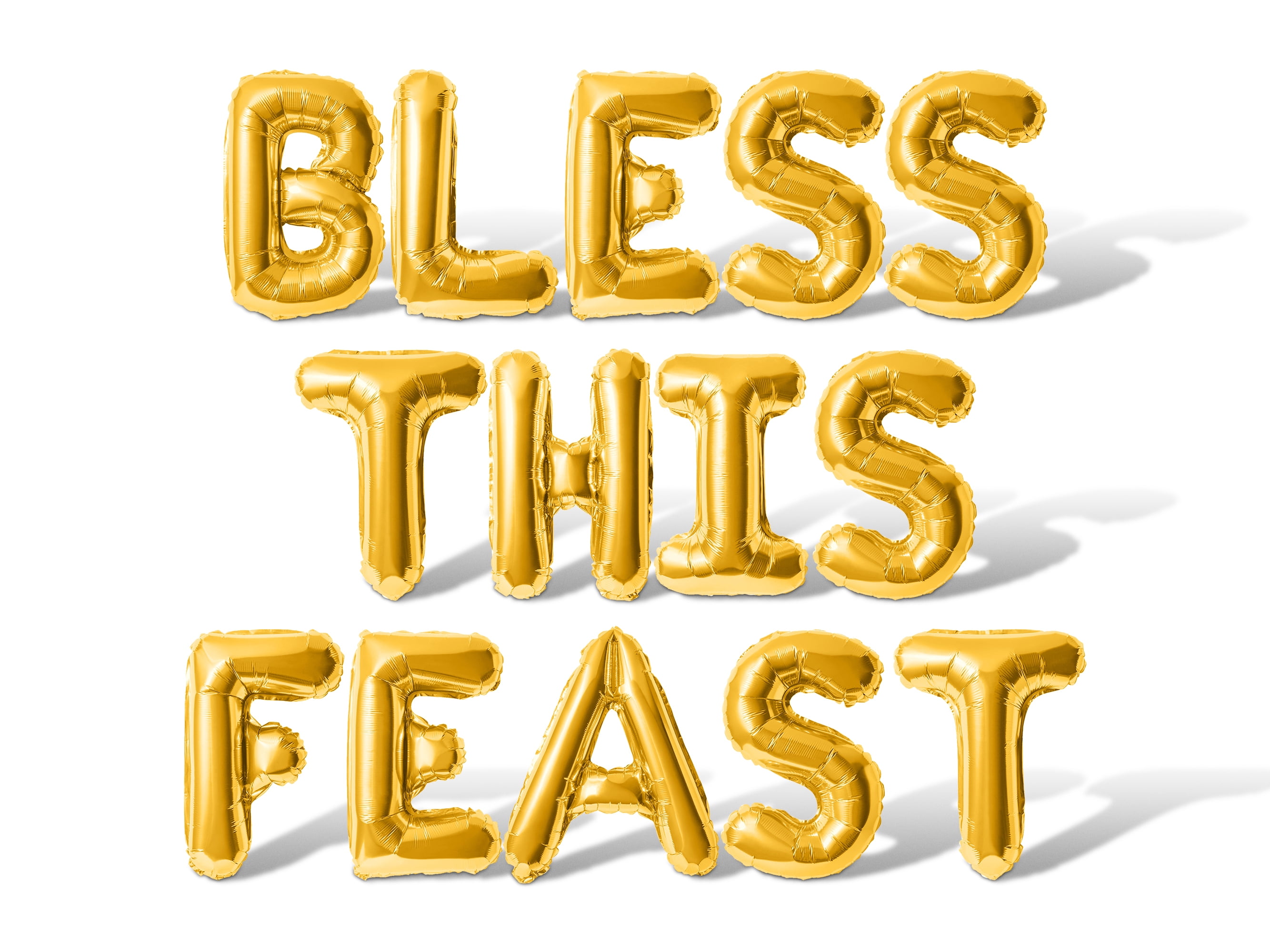 Letter Balloons - BLESS THIS FEAST 16" Inch Alphabet Letters Foil Mylar ...