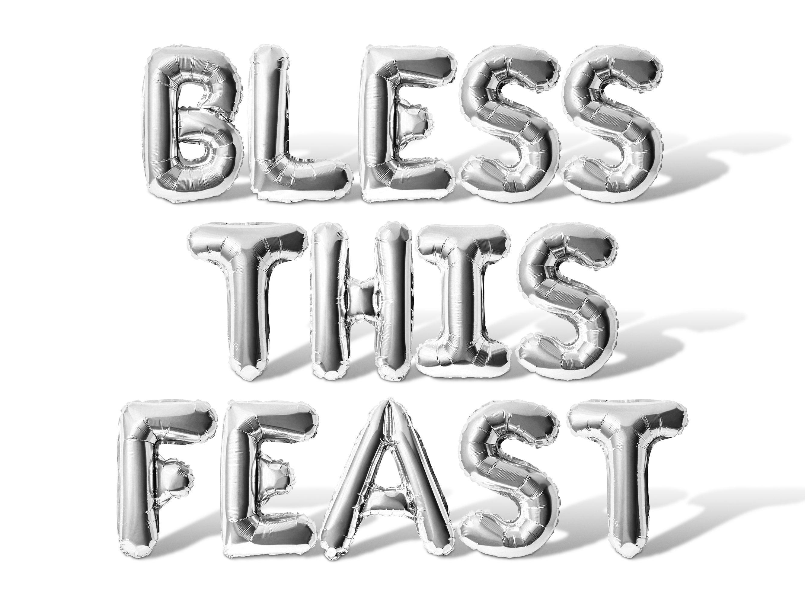 Letter Balloons - BLESS THIS FEAST 16" Inch Alphabet Letters Foil Mylar ...