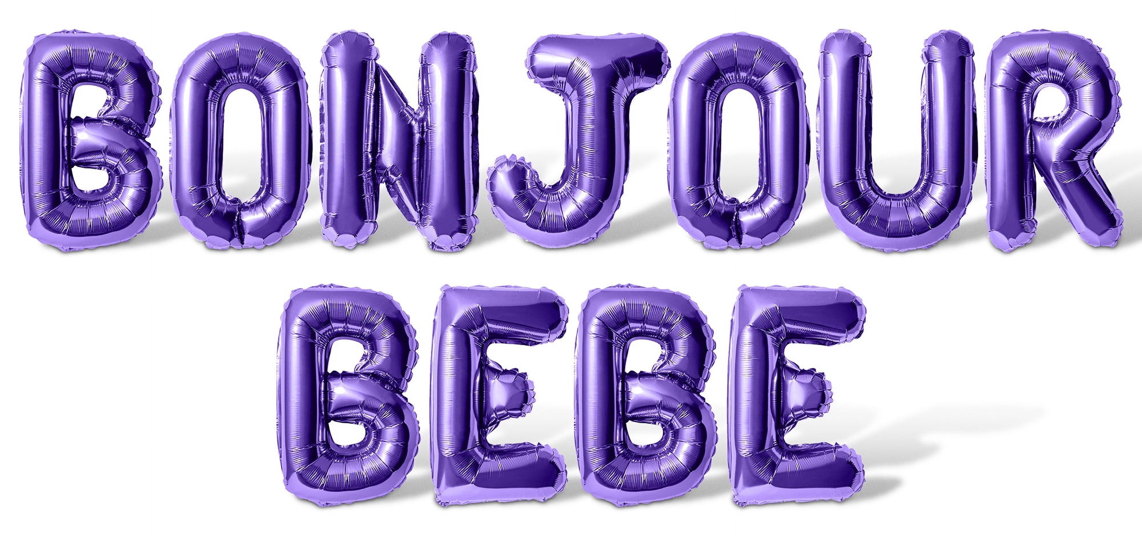 Letter Balloons - BONJOUR BEBE 16" Inch Alphabet Letters Foil Mylar ...
